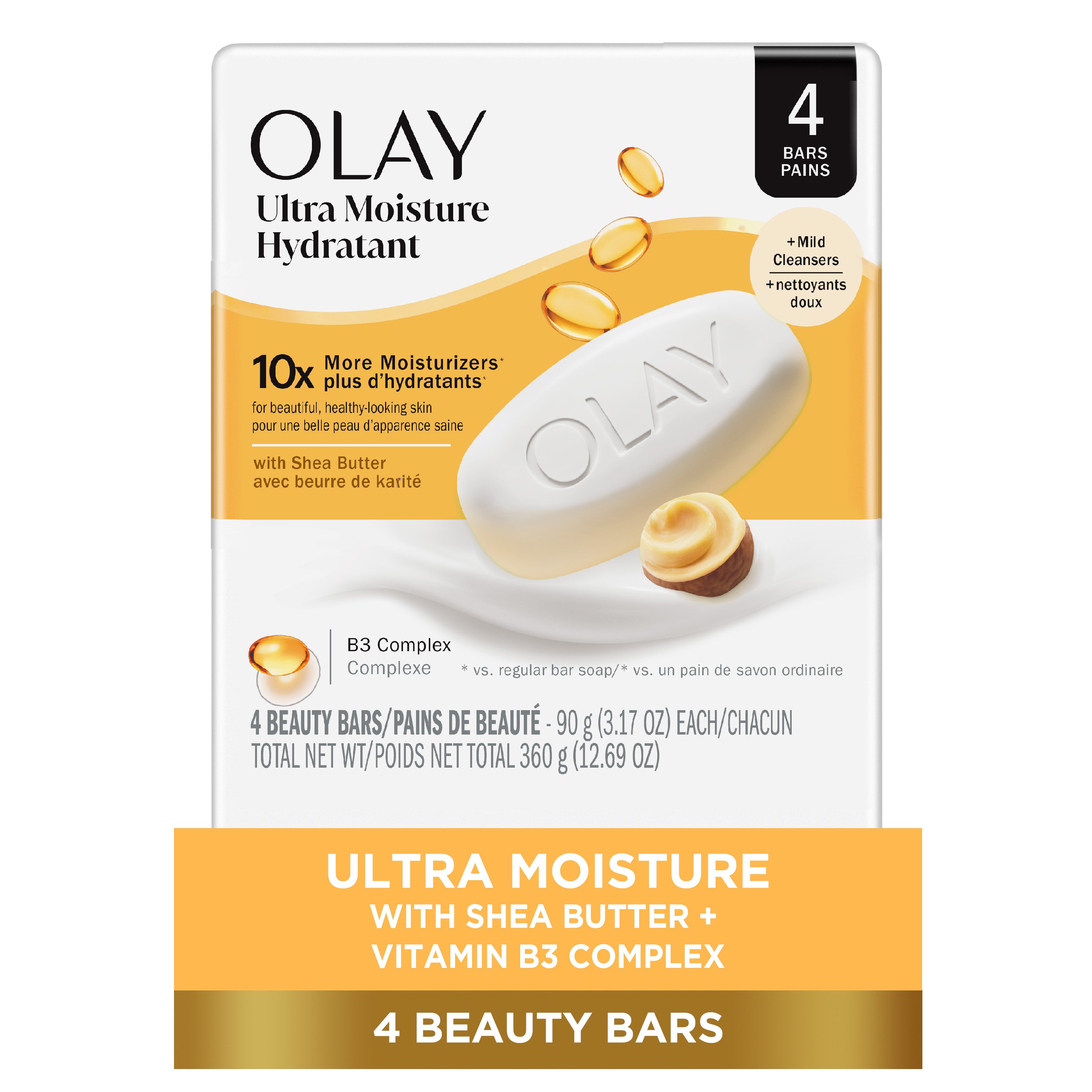 Olay Ultra Moisture Shea Butter Bars - Shop Hand & bar soap at H-E-B