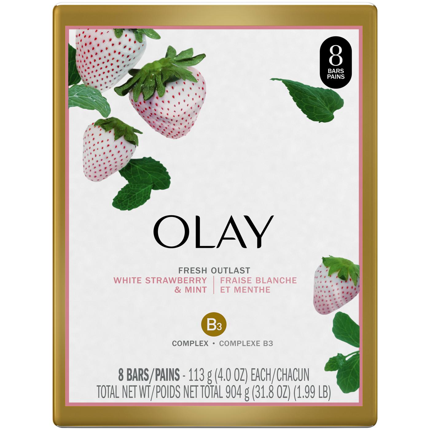 Olay Fresh Outlast White Strawberry Mint Soap Bars - Shop Hand & bar ...