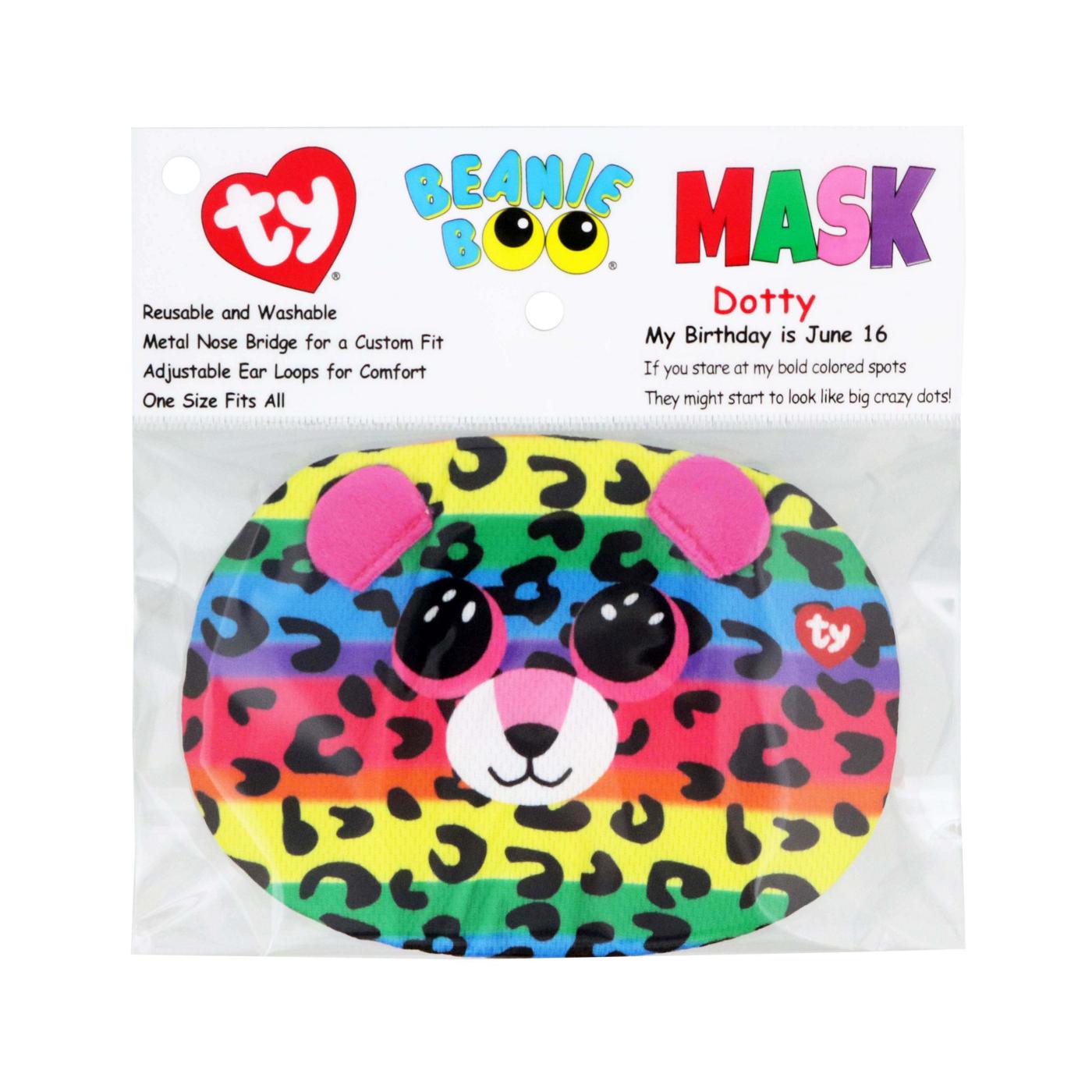ty Beanie Boo Dotty-Multicolored Leopard Protective Face Mask - Shop ...