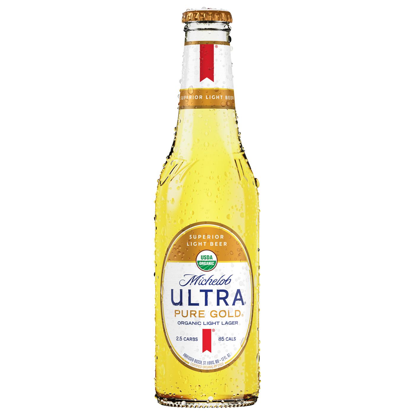 Michelob ULTRA Pure Gold Organic Light American Lager Beer Bottle ...
