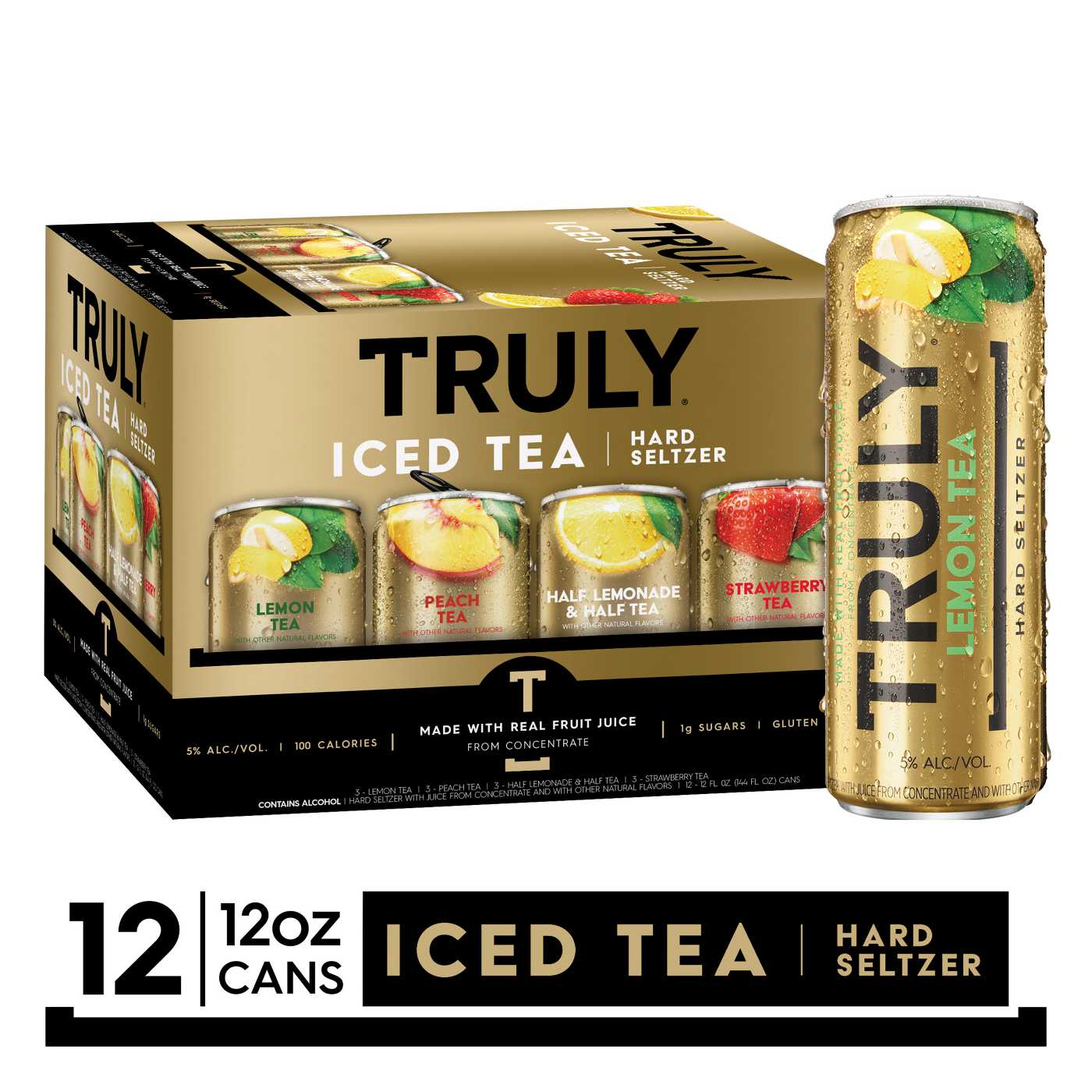 Truly Hard Seltzer Iced Tea Variety Pack 12 oz Cans, 12 pk - Shop Malt ...