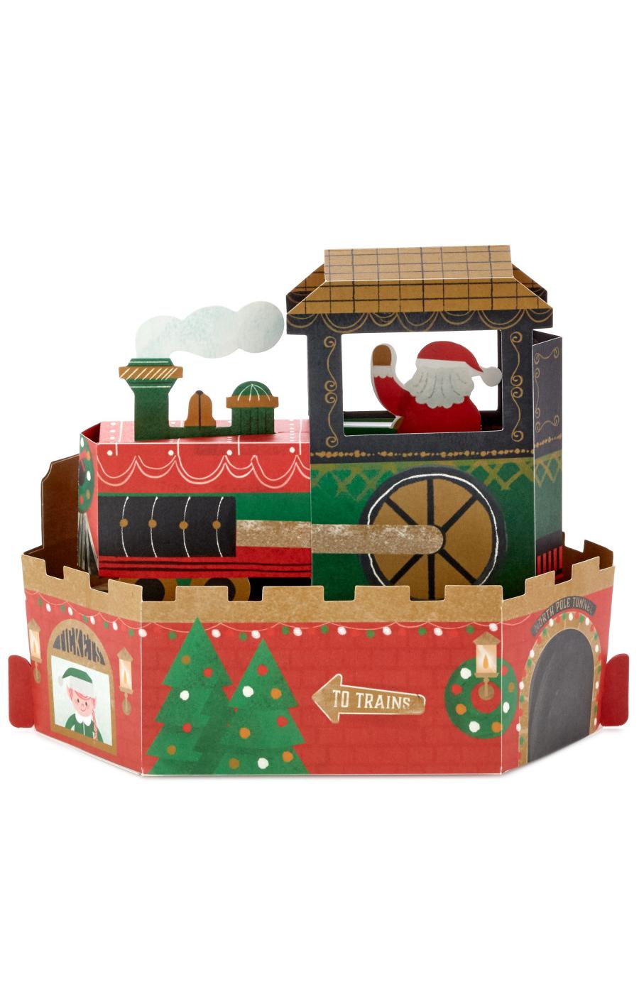 Hallmark Paper Wonder Christmas Train Musical Pop Up Card (Deck the ...