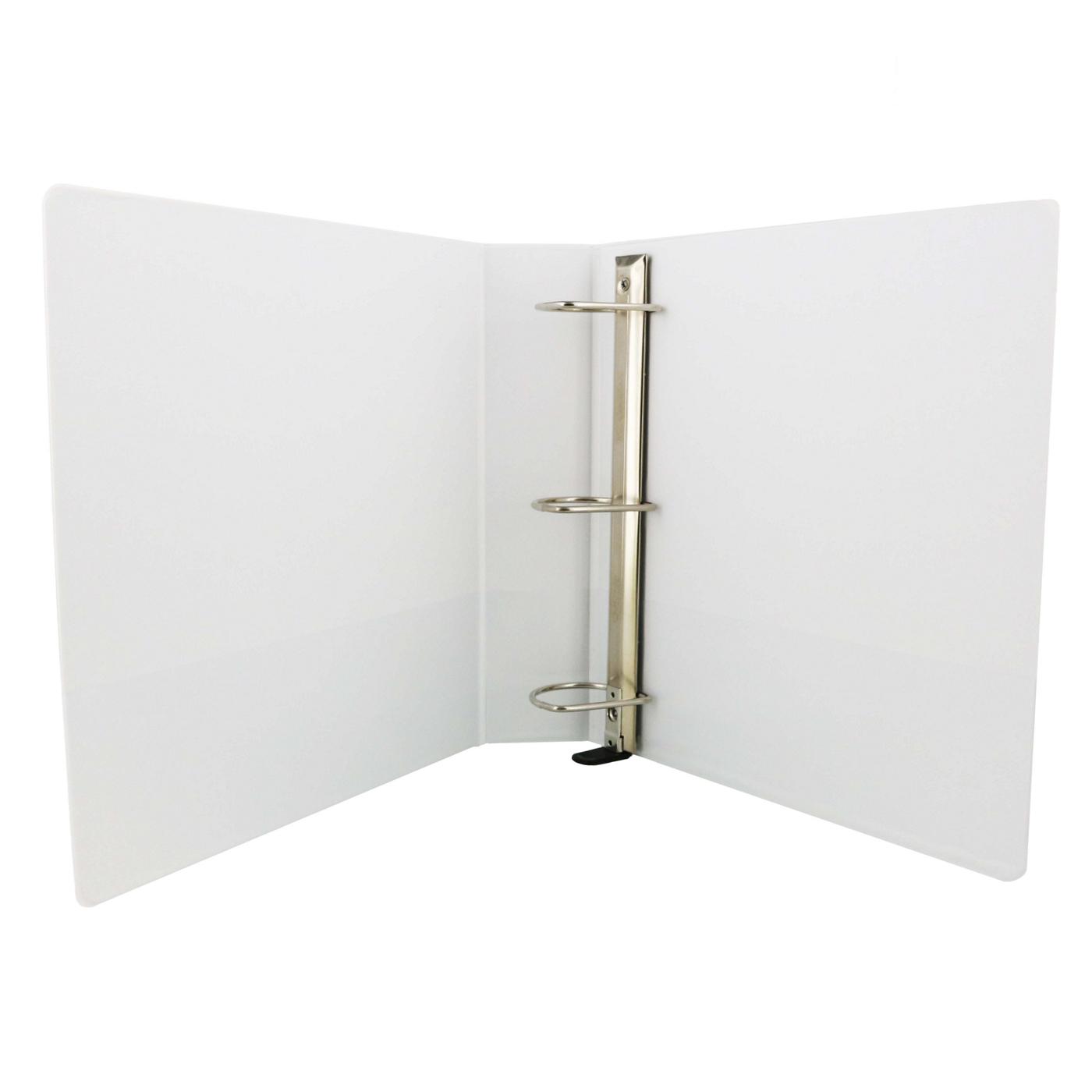 H-E-B Locking D Ring Heavy Duty View Binder - White - Shop Binders at H-E-B