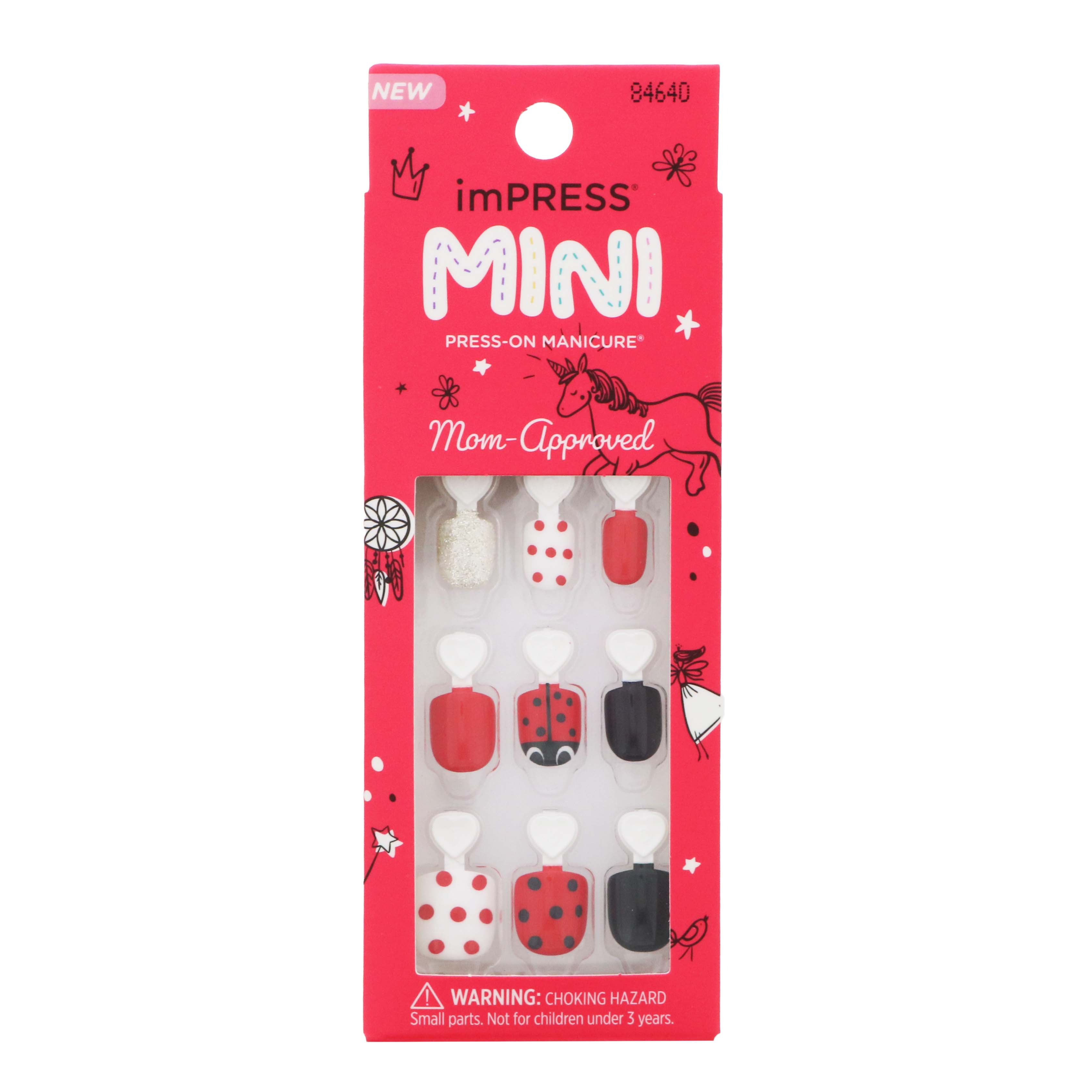 Kiss imPress Mini Press-On Manicure Nails Ladybug - Shop Nail sets at H-E-B