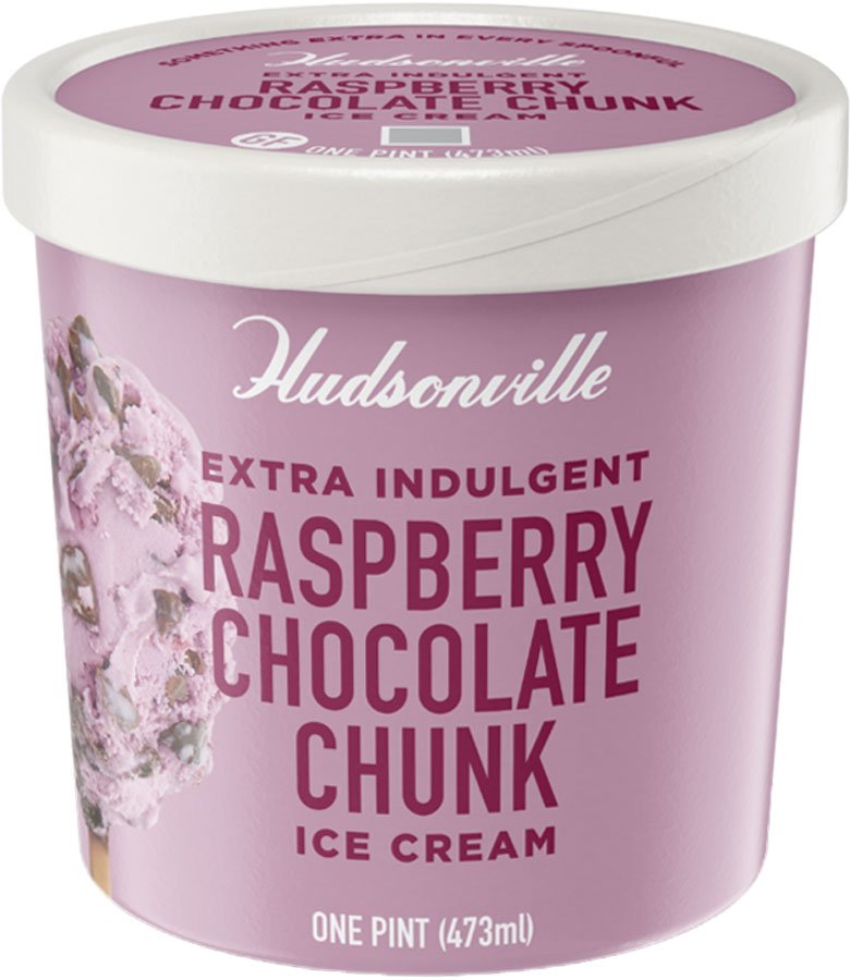 Hudsonville Raspberry Chocolate Chunk Ice Cream, 16 oz | Central Market ...