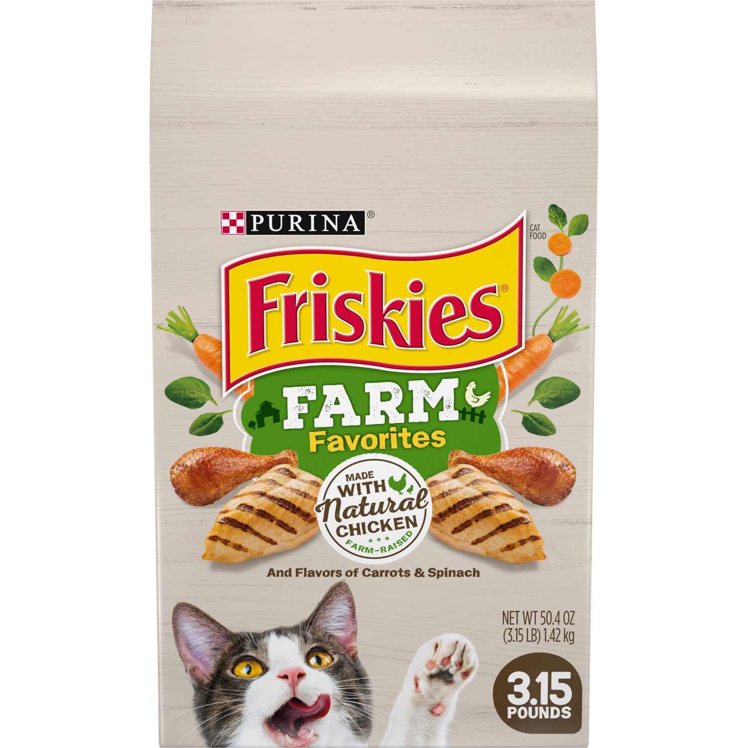 Friskies Purina Friskies Dry Cat Food, Farm Favorites With Chicken ...