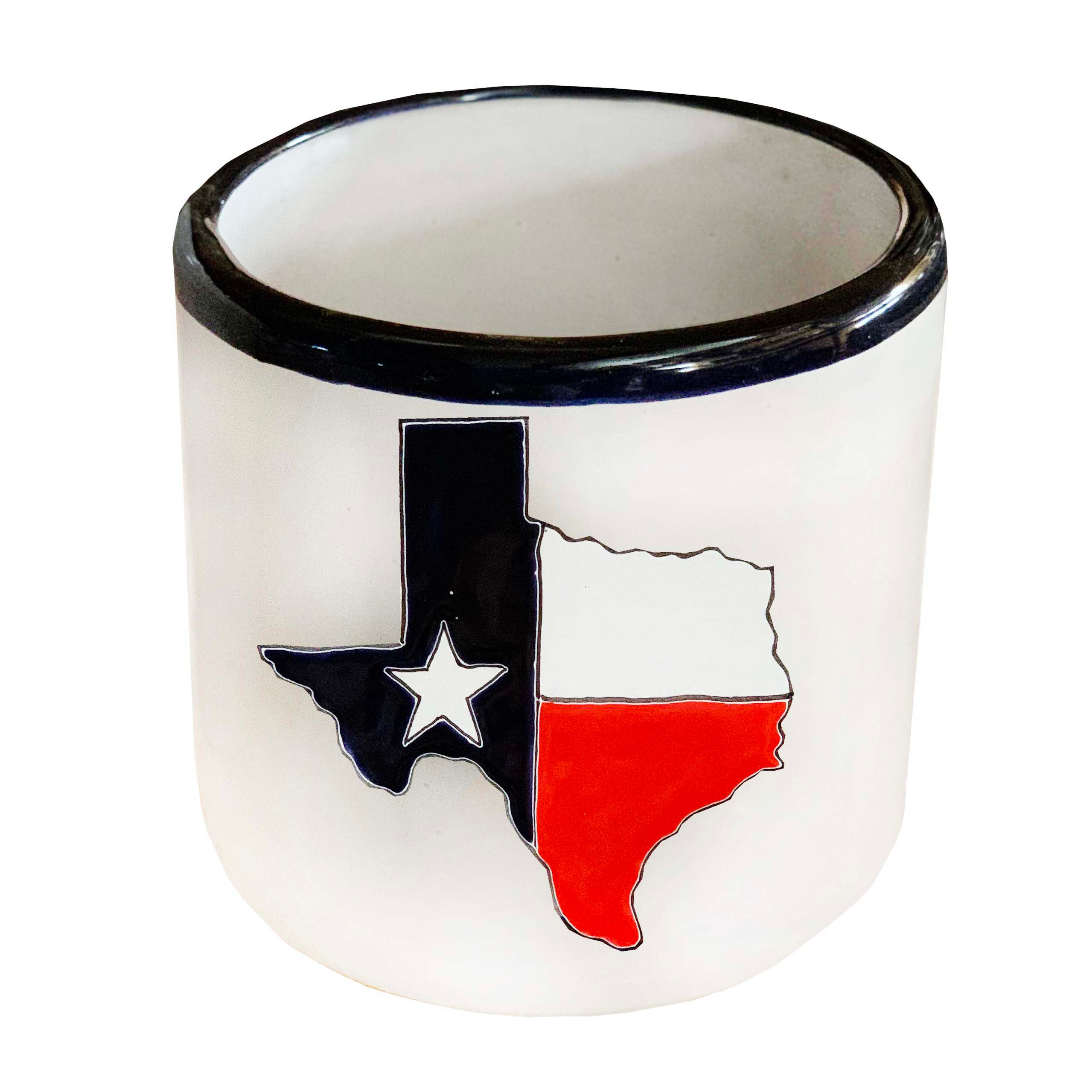 Blue Orange Pottery Texas Flag High Cylinder Planter - Shop Pots ...