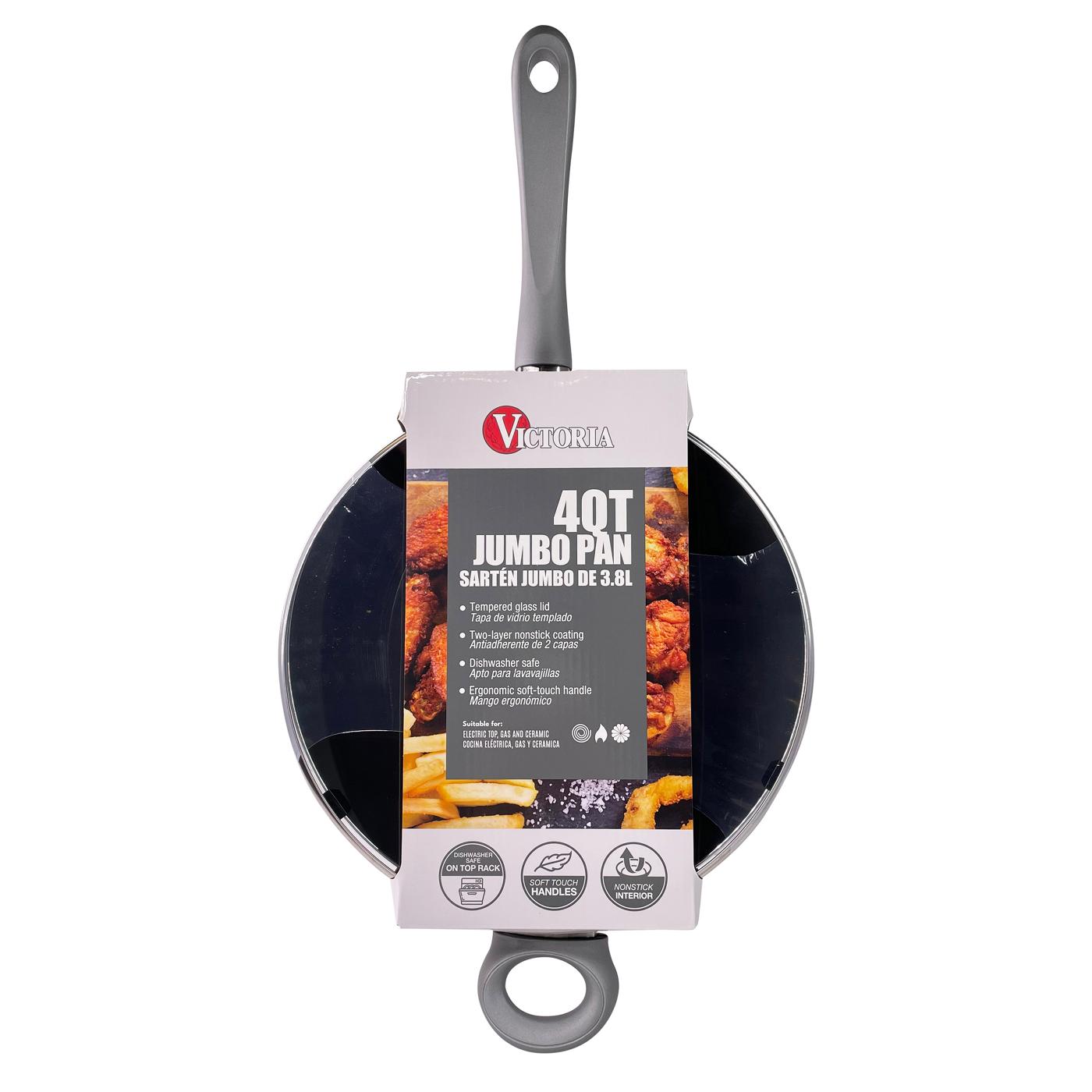 Victoria Non-Stick Silver Metallic Jumbo Cooker with Lid - Shop Stock ...