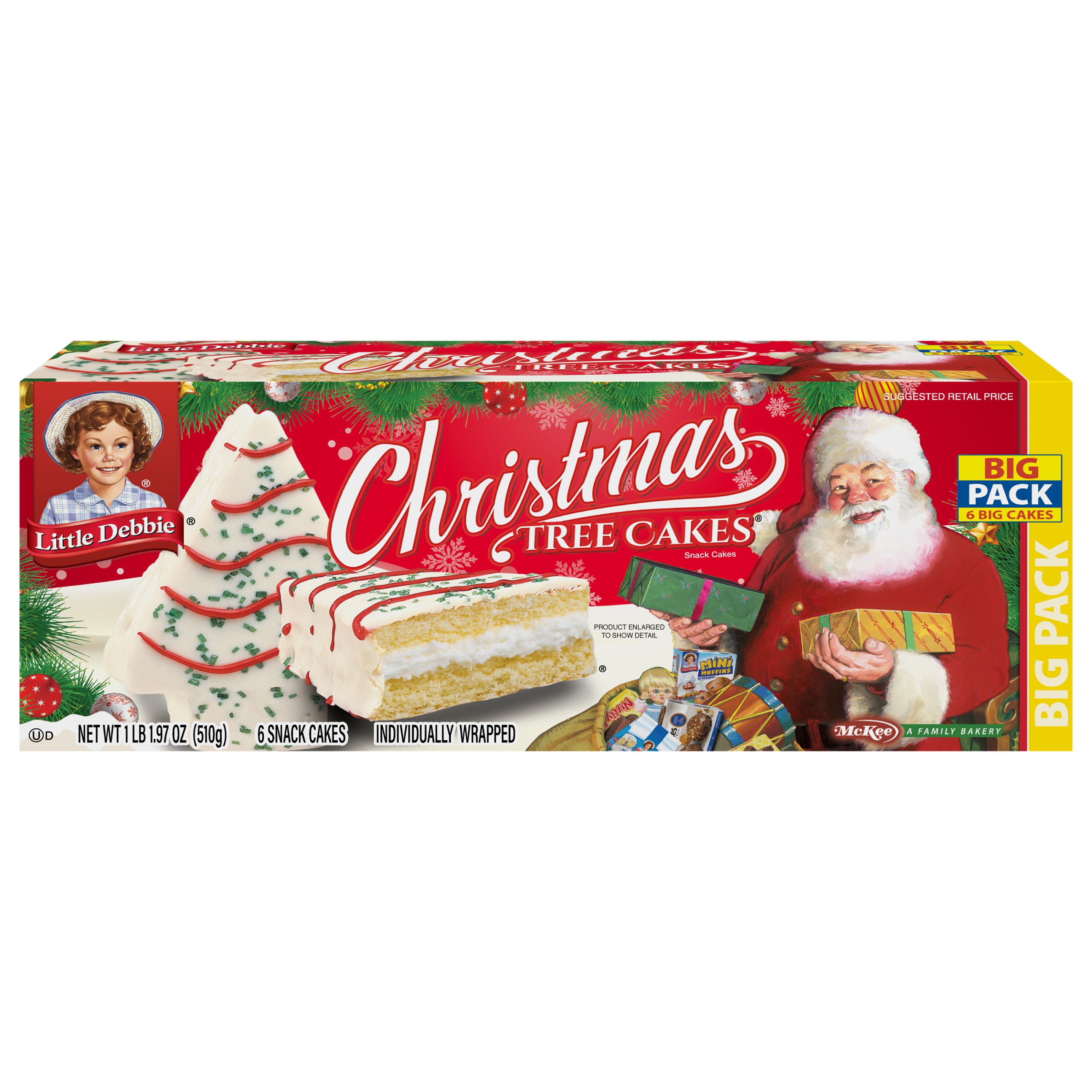 Little Debbie Vanilla Christmas Tree Cakes - Big Pack - Shop Snack ...
