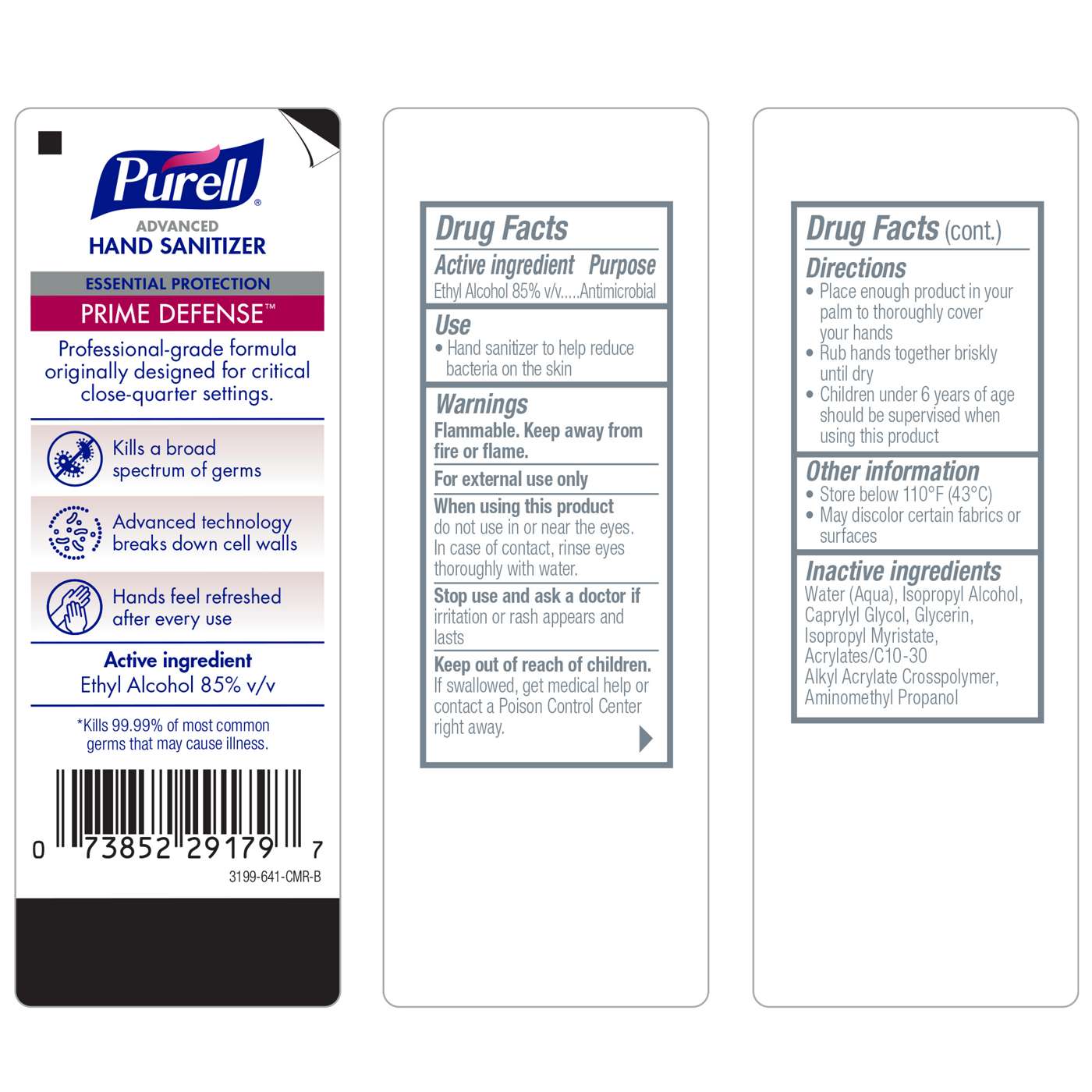 Purell Advanced Hand Sanitizer Maximum Strength - Prime Defense - Shop ...
