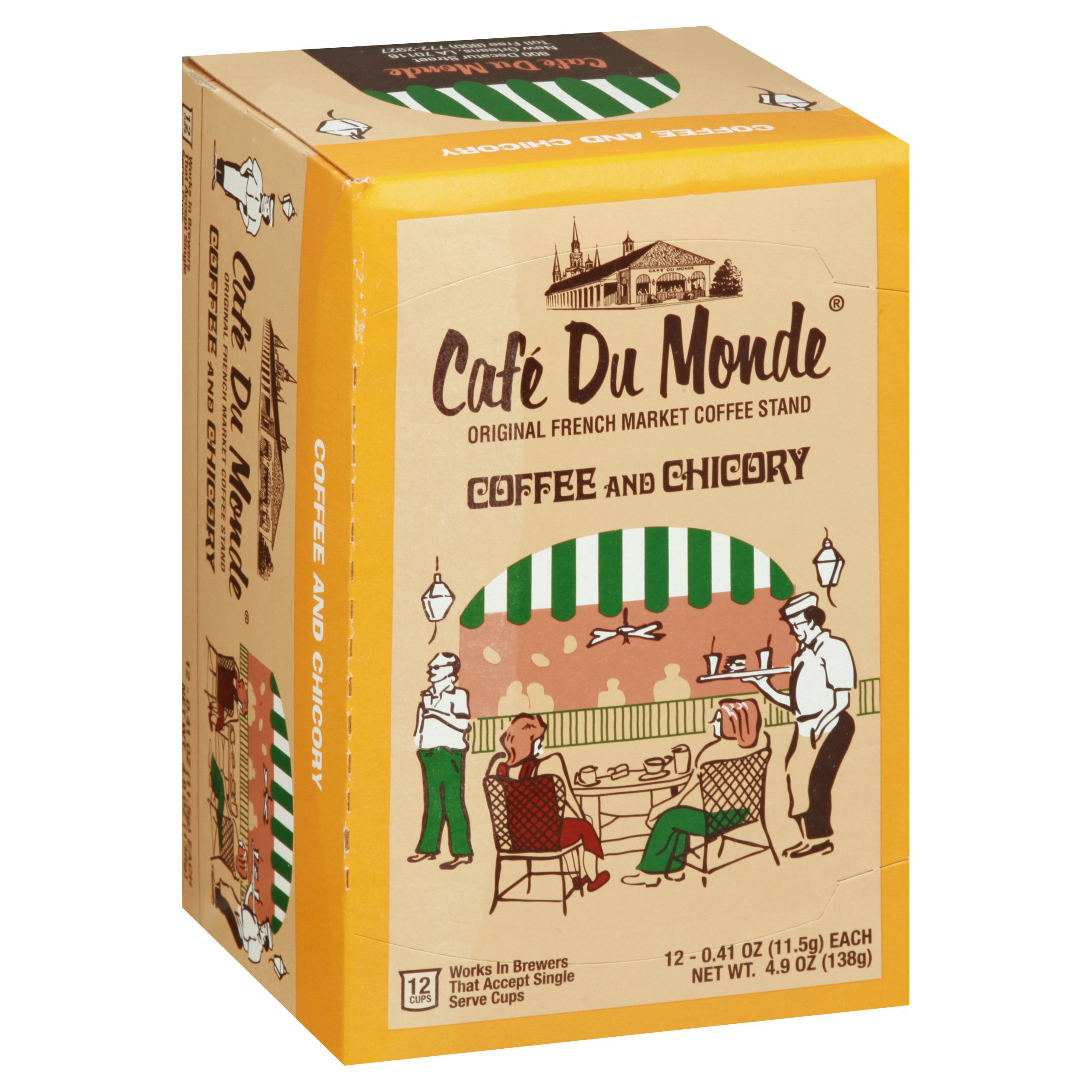 Cafe Du Monde Coffee and Chicory Dark Roast Single Serve Coffee Cups ...