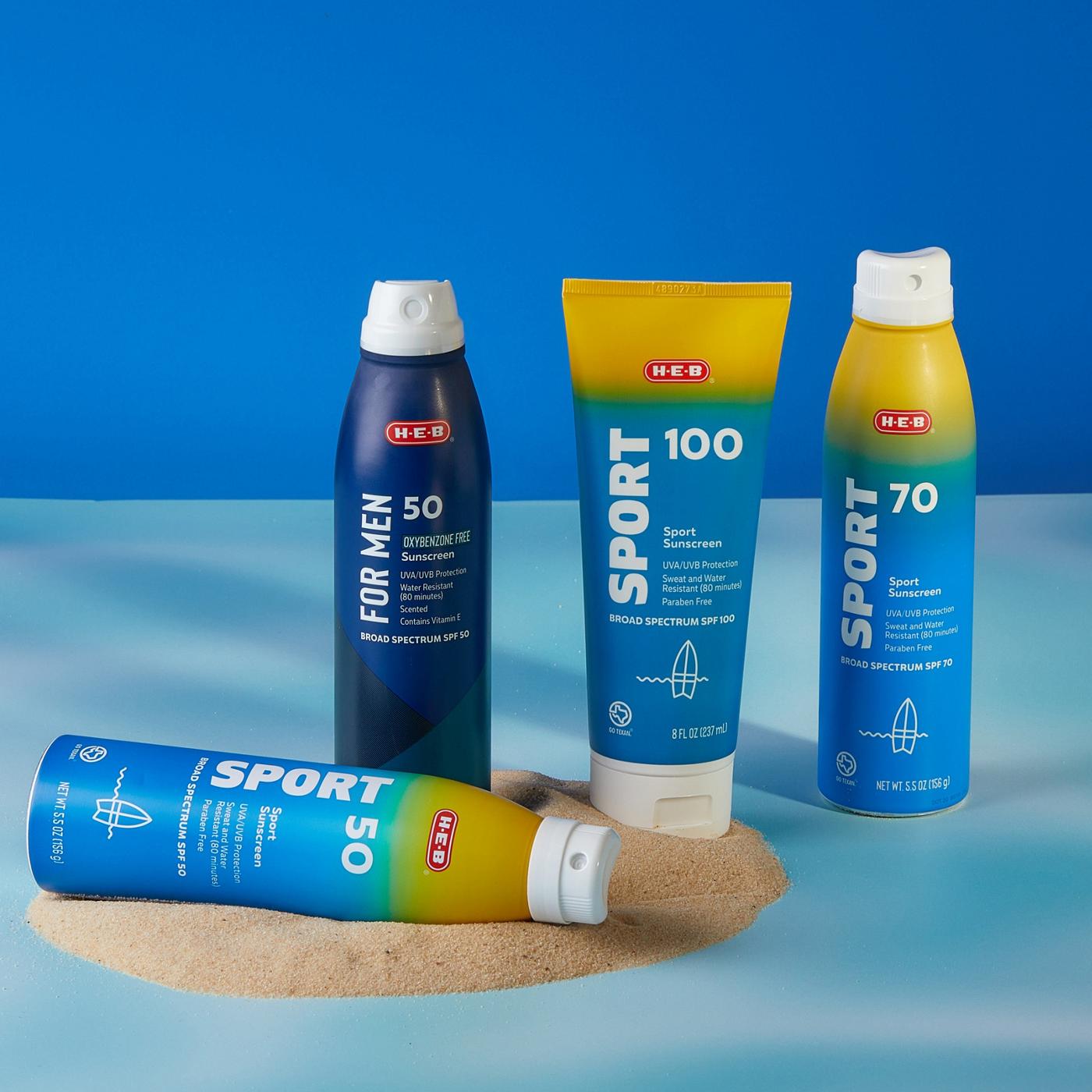 H-E-B Men’s Oxybenzone Free Sunscreen Lotion – SPF 50 - Shop Sunscreen ...