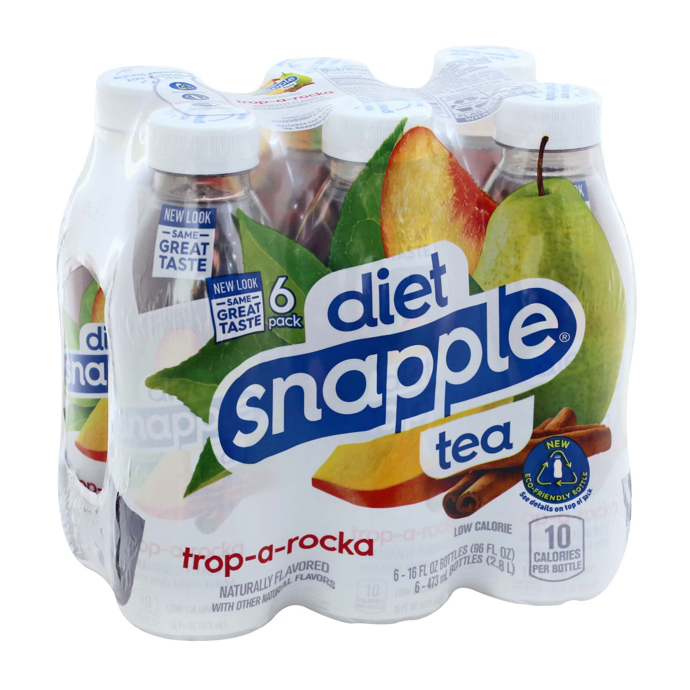 Snapple Diet Snapple Trop-a-Rocka Tea, 16 oz Bottles - Shop Tea at H-E-B