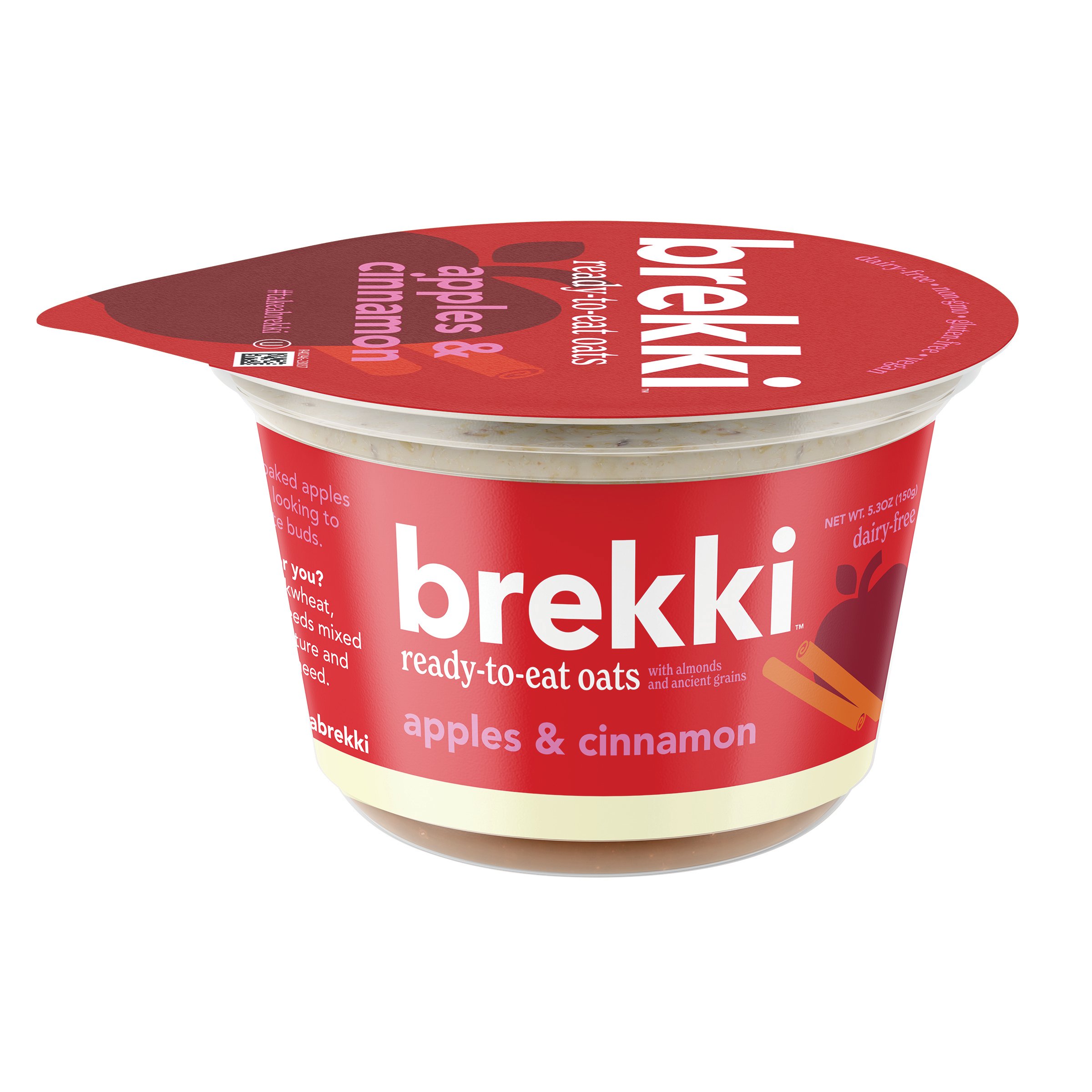 Brekki Overnight Oats Apple & Cinnamon Ready-To-Eat Oats - Shop Yogurt ...