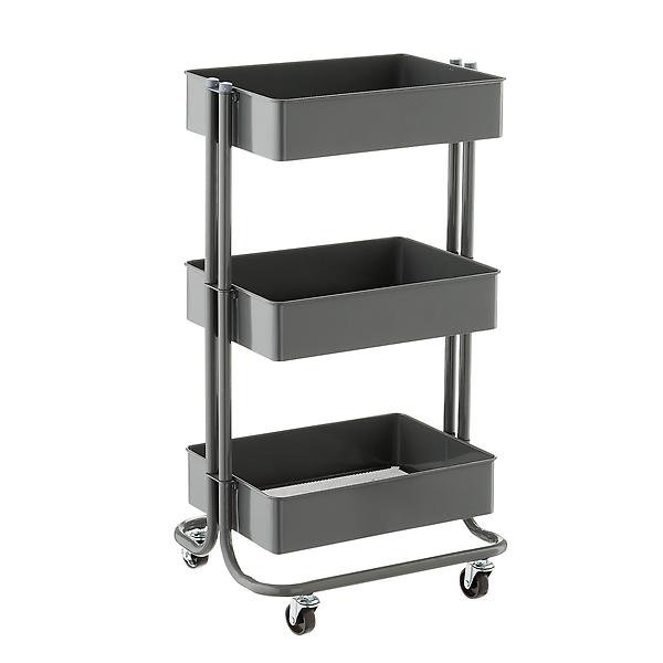 Haven & Key 3-Tier Gray Rolling Storage Cart - Shop Storage bins at H-E-B