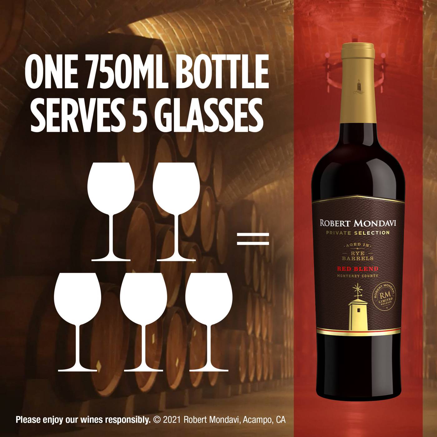 Robert Mondavi Private Selection Rye Barrels Red Blend - Shop Wine at H-E-B