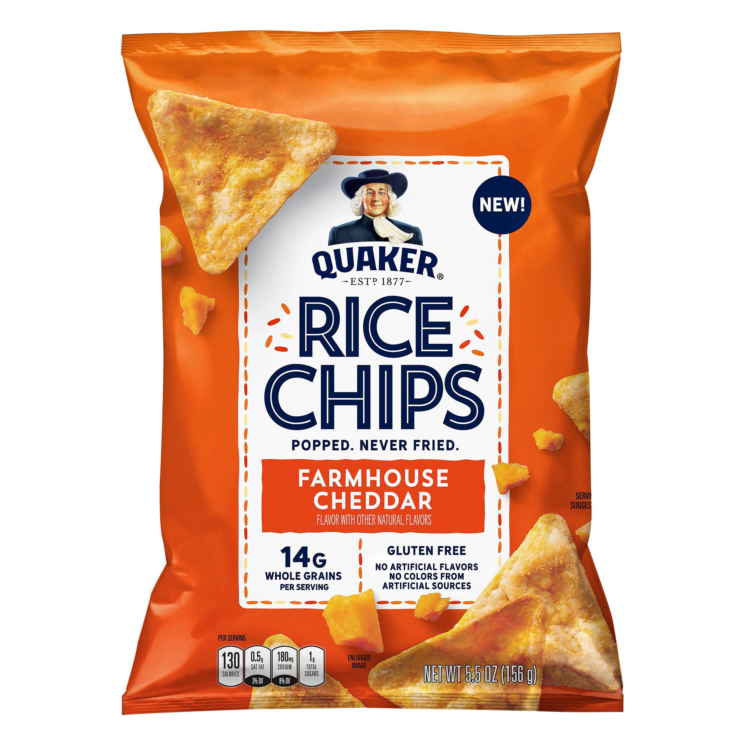 Quaker Farmhouse Cheddar Rice Chips - Shop Canned & Dried Food at H-E-B