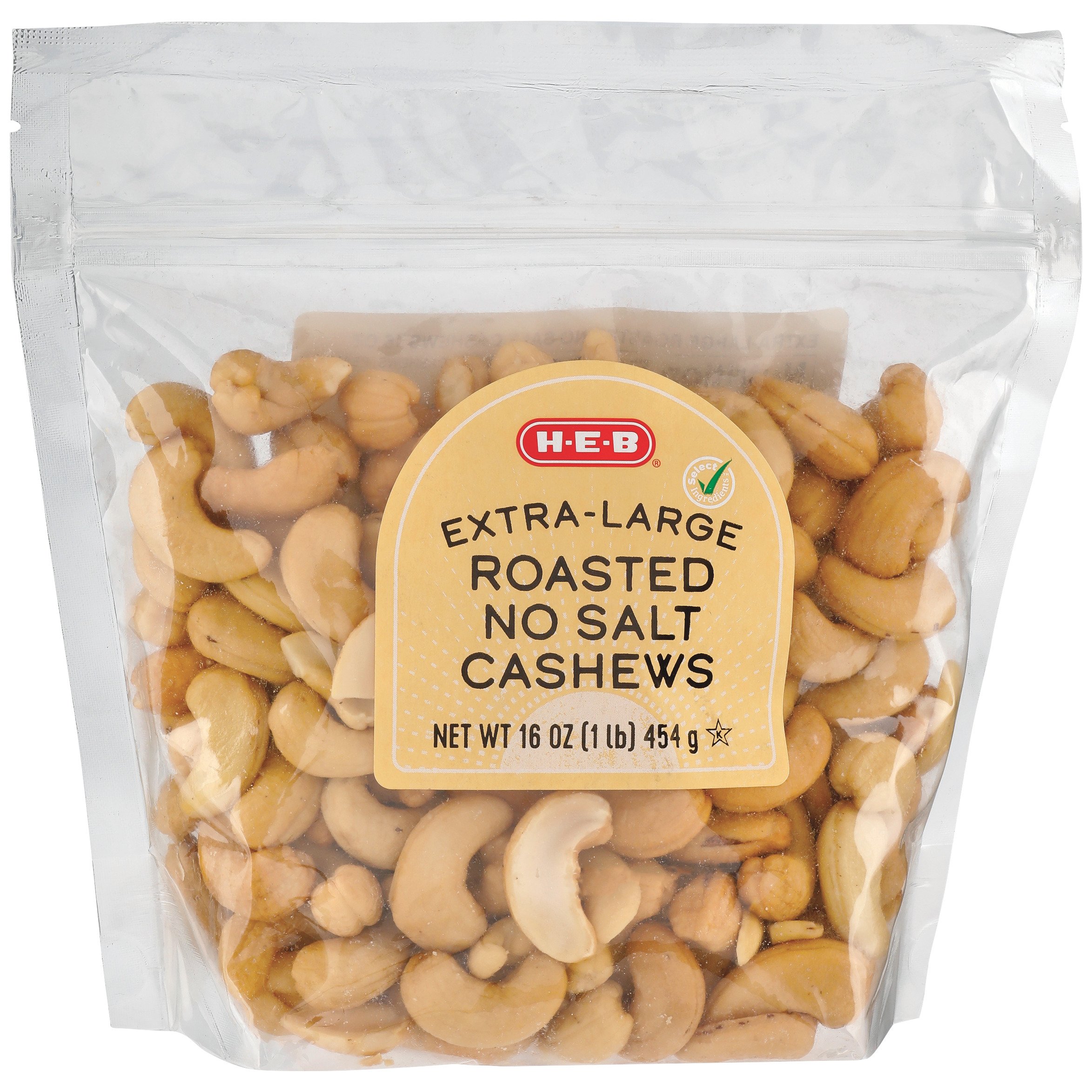 H-E-B Extra Large Unsalted Roasted Cashews - Shop Nuts & seeds at H-E-B