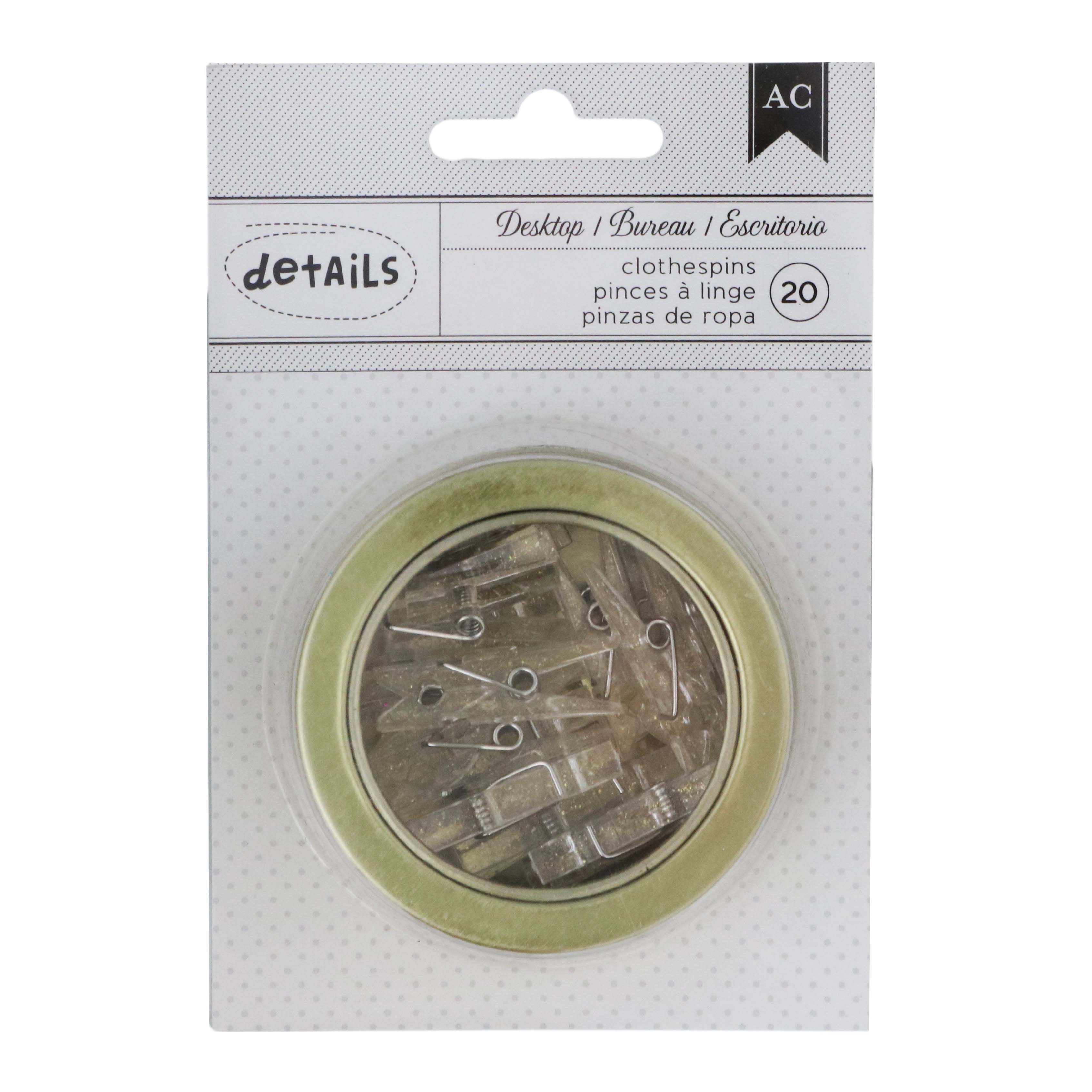 American Crafts Embossed Glitter Clothespins - Shop Paper clips ...