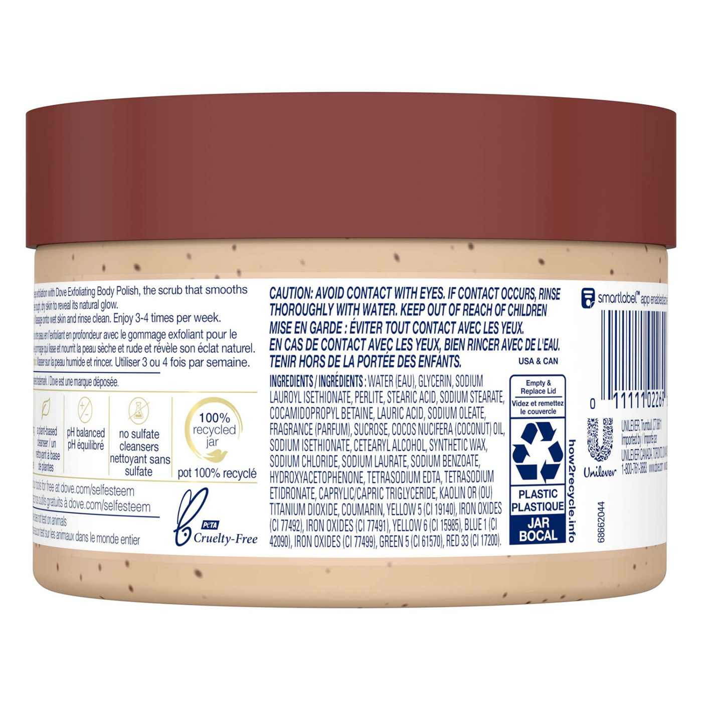 Dove Exfoliating Body Polish Brown Sugar & Coconut Butter Scrub - Shop ...