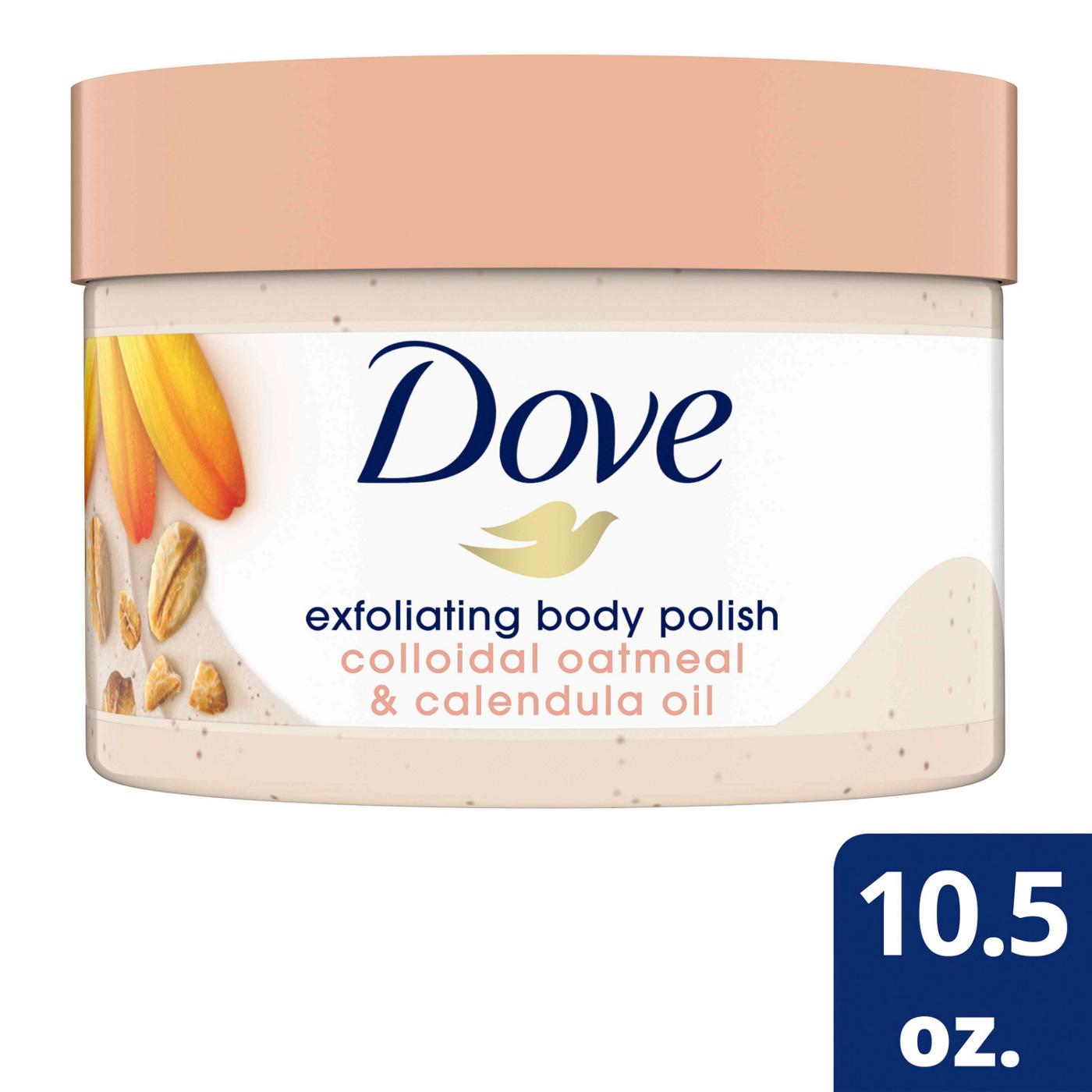 Dove Exfoliating Body Polish Oatmeal & Calendula Oil Scrub - Shop Body ...