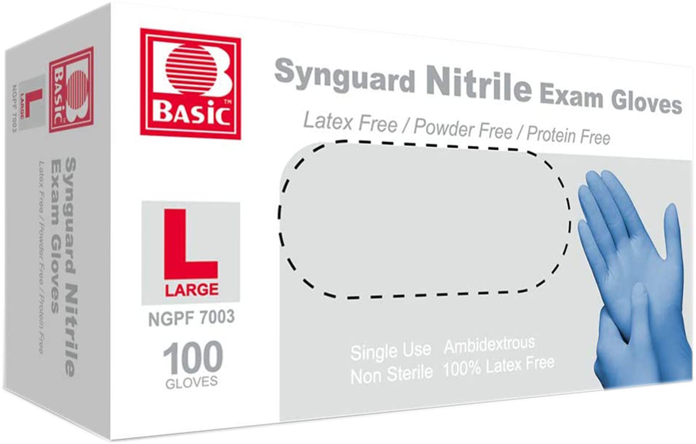 Basic Nitrile Exam Gloves Large - Shop Kits & supplies at H-E-B