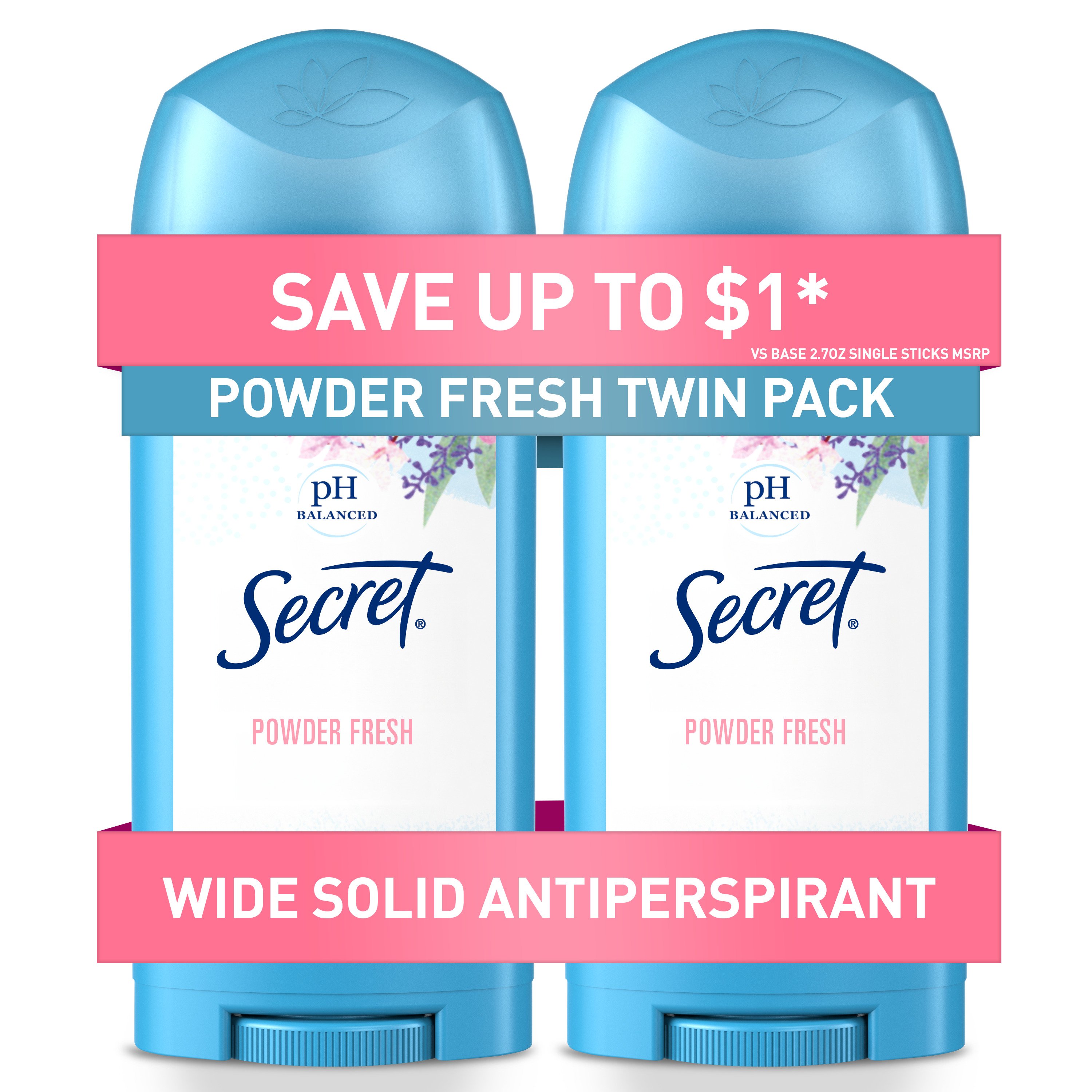 Secret 24 Hr Invisible Solid Antiperspirant Deodorant - Powder Fresh ...