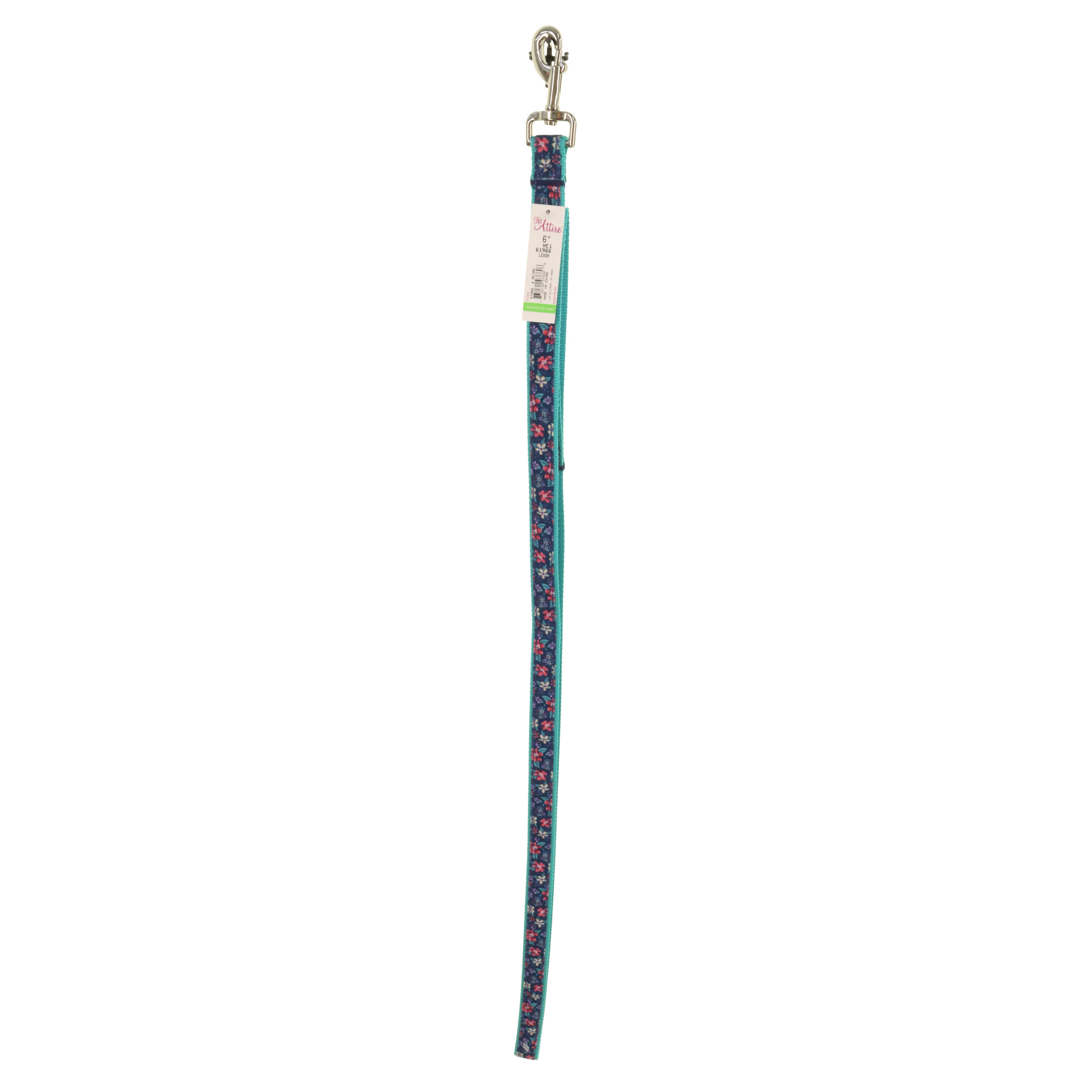 Pet Attire Canvas Ribbon Leash 1X6FT Floral - Shop Leashes at H-E-B