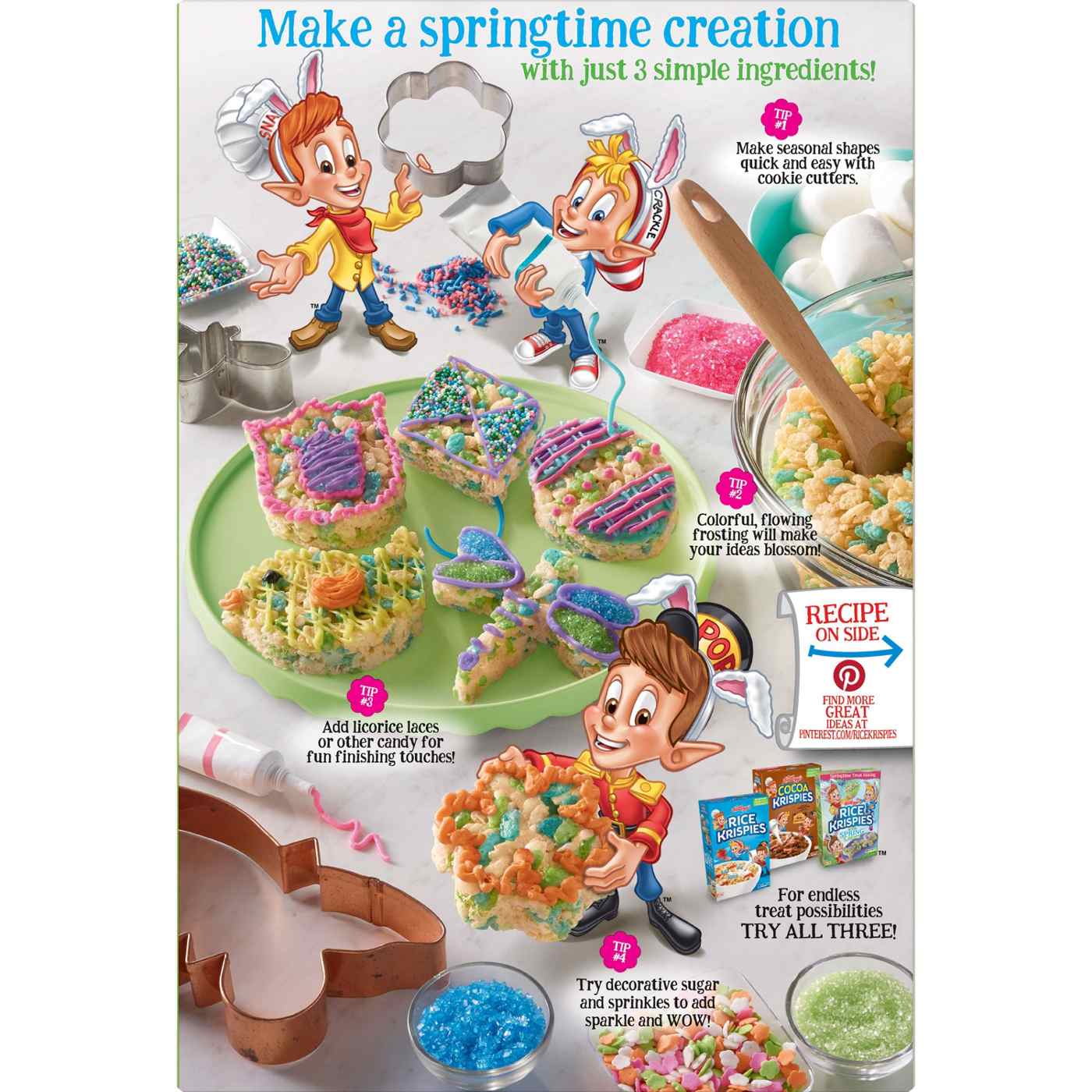 Kellogg's Rice Krispies Breakfast Cereal, Original with Spring Colors ...