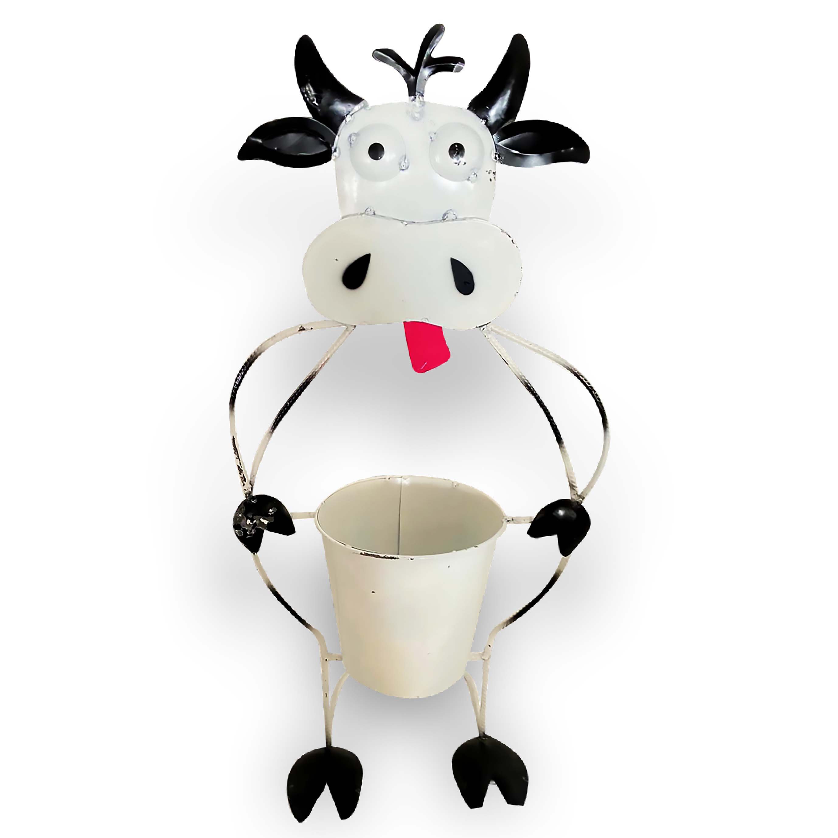 Creative Decor Sourcing Metal Cow Pot Holder - Shop Outdoor Decor at H-E-B
