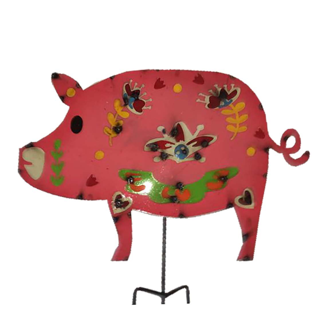 Creative Decor Sourcing Colorful Metal Pig Décor - Shop Outdoor decor ...