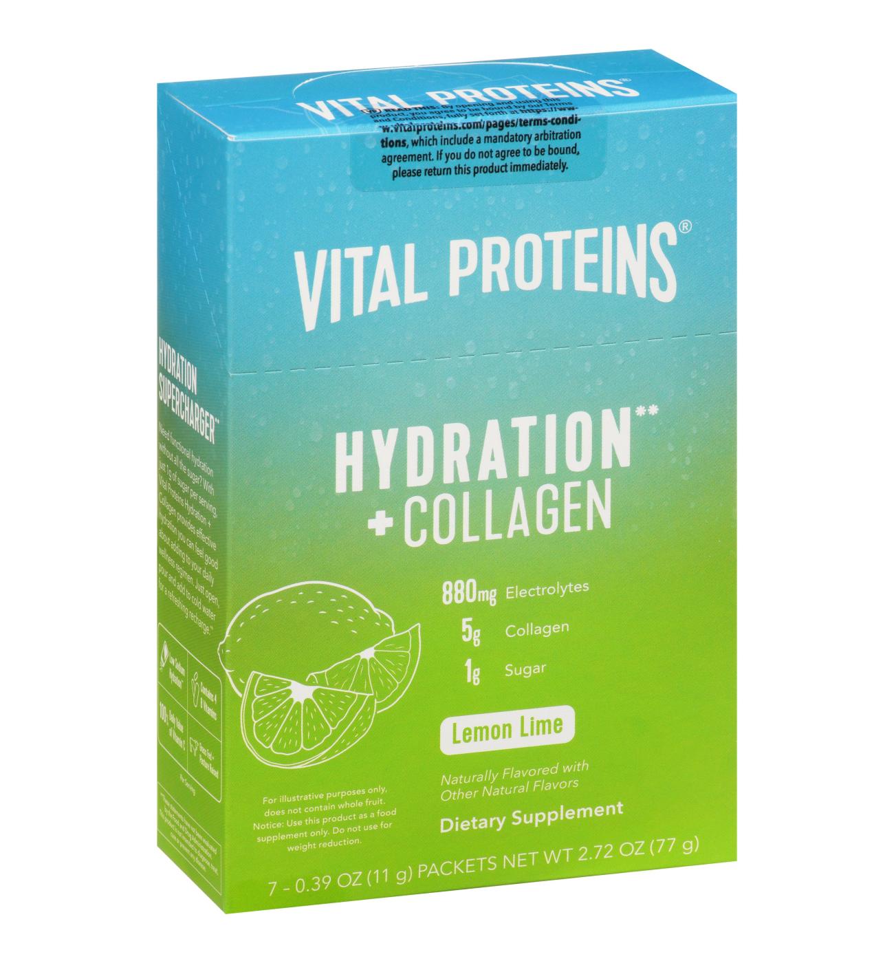 Vital Proteins Hydration + Collagen Lemon Lime Packets - Shop Diet ...