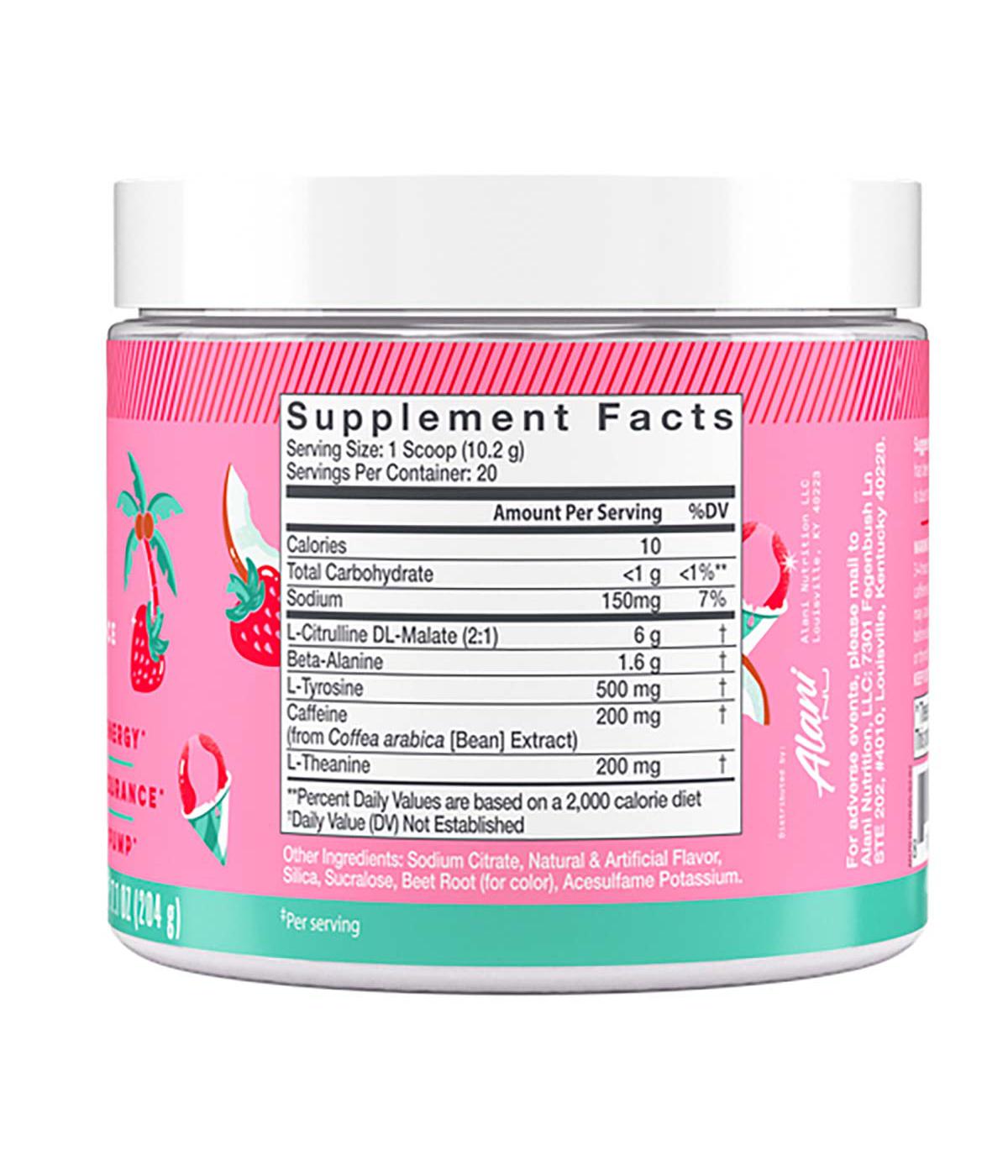 Alani Nu Pre-Workout Supplement - Hawaiian Shaved Ice - Shop Diet ...