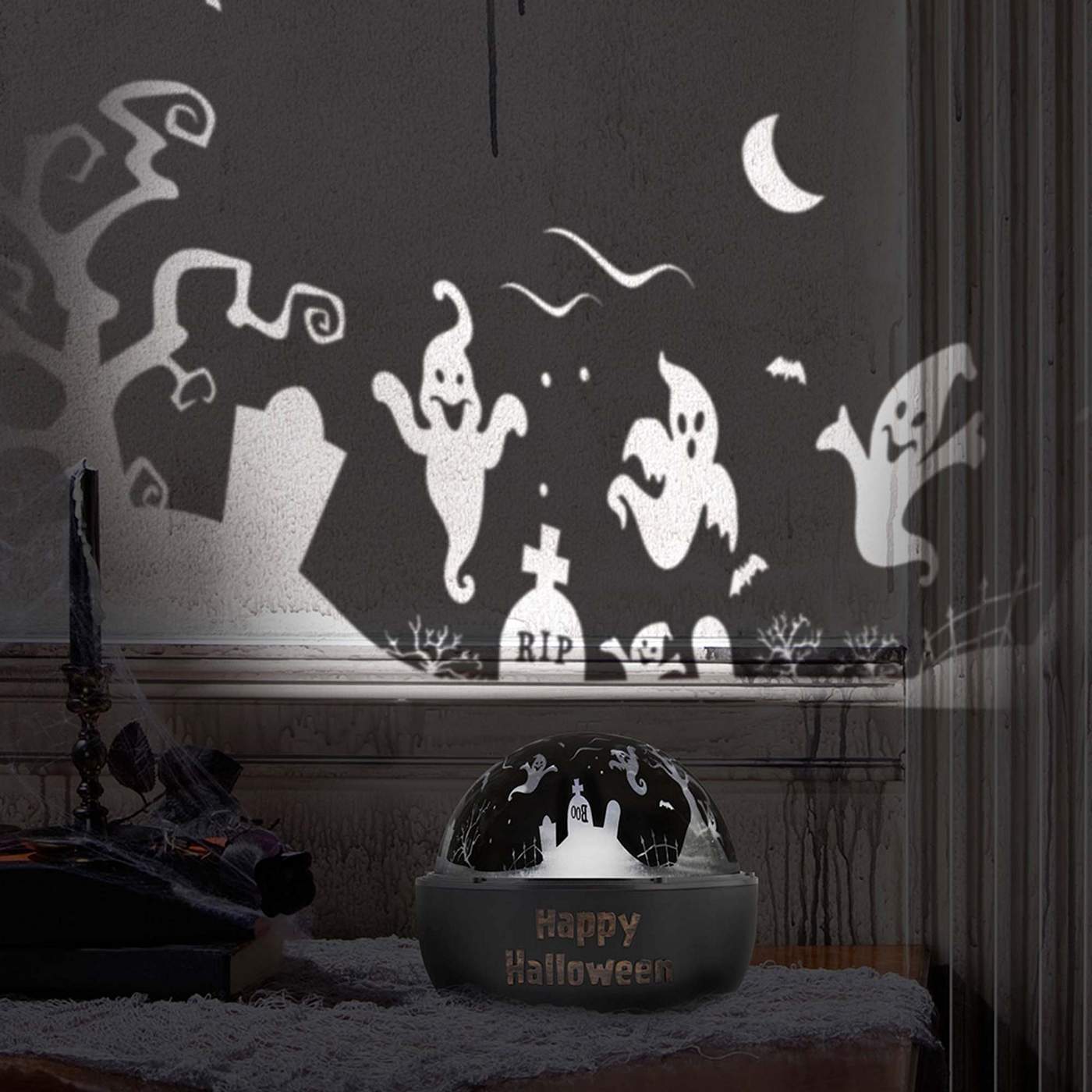 Gemmy Ghost Scene LED ShadowLights Projection - Shop Outdoor decor at H-E-B