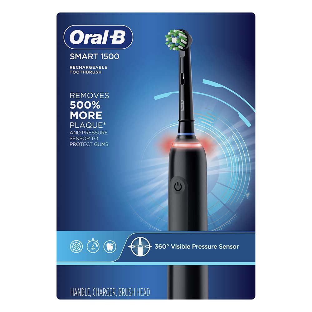 Oral-B Smart 1500 Rechargeable Toothbrush - Black - Shop Toothbrushes ...
