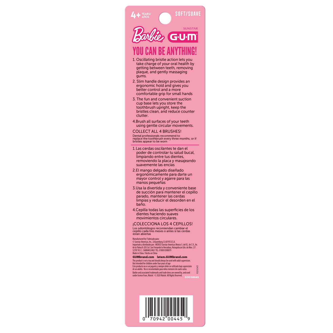 GUM Barbie Battery Powered Soft Toothbrush - Shop Toothbrushes at H-E-B