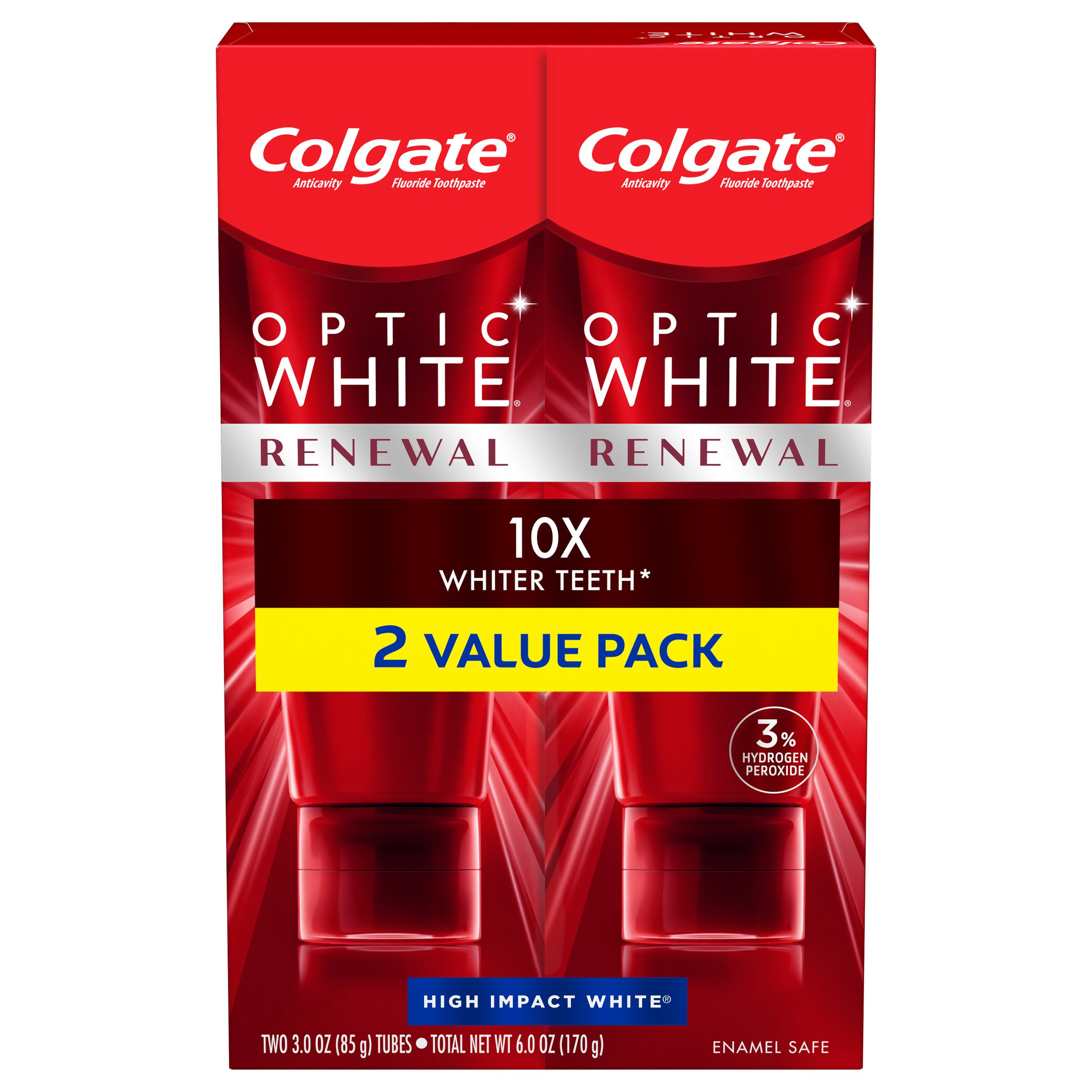 Colgate Optic White Renewal Anticavity Toothpaste - High Impact White ...