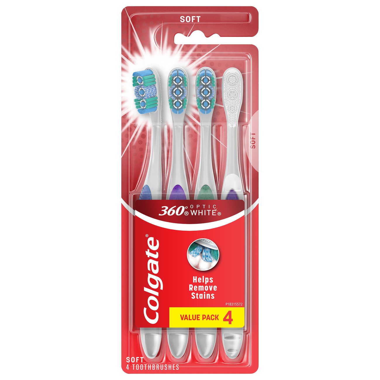 Colgate 360 Optic White Toothbrushes - Soft - Shop Toothbrushes at H-E-B