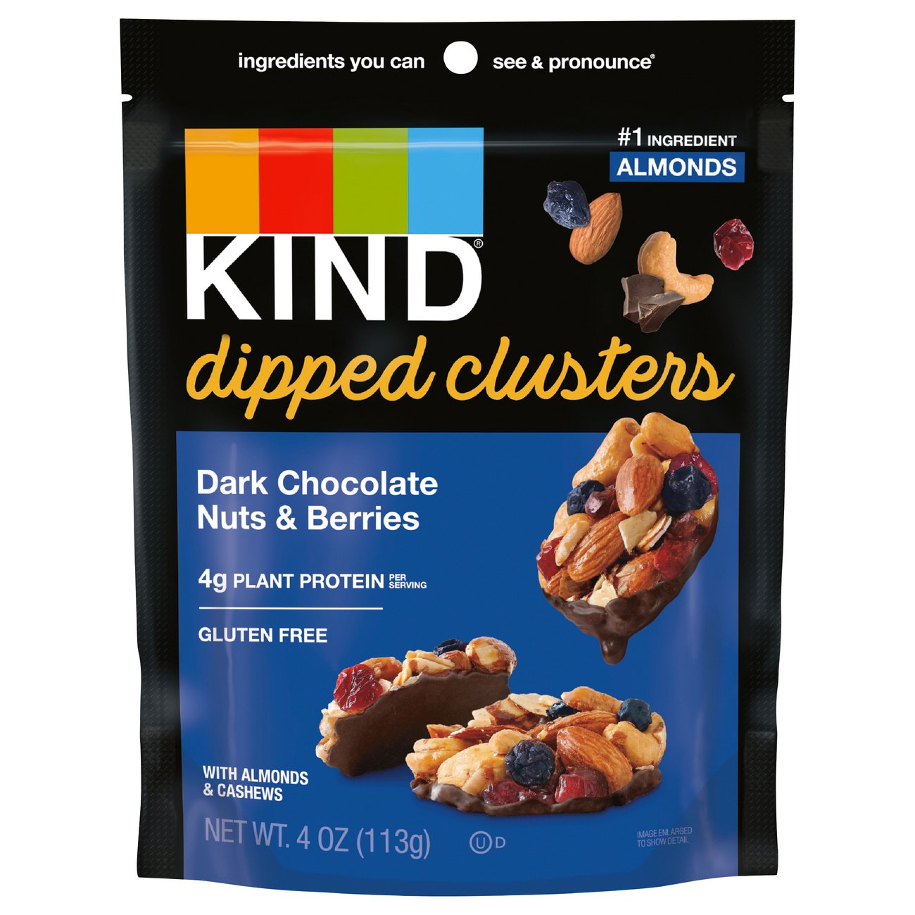 Kind Dark Chocolate Nuts & Berries Dipped Clusters - Shop Candy at H-E-B