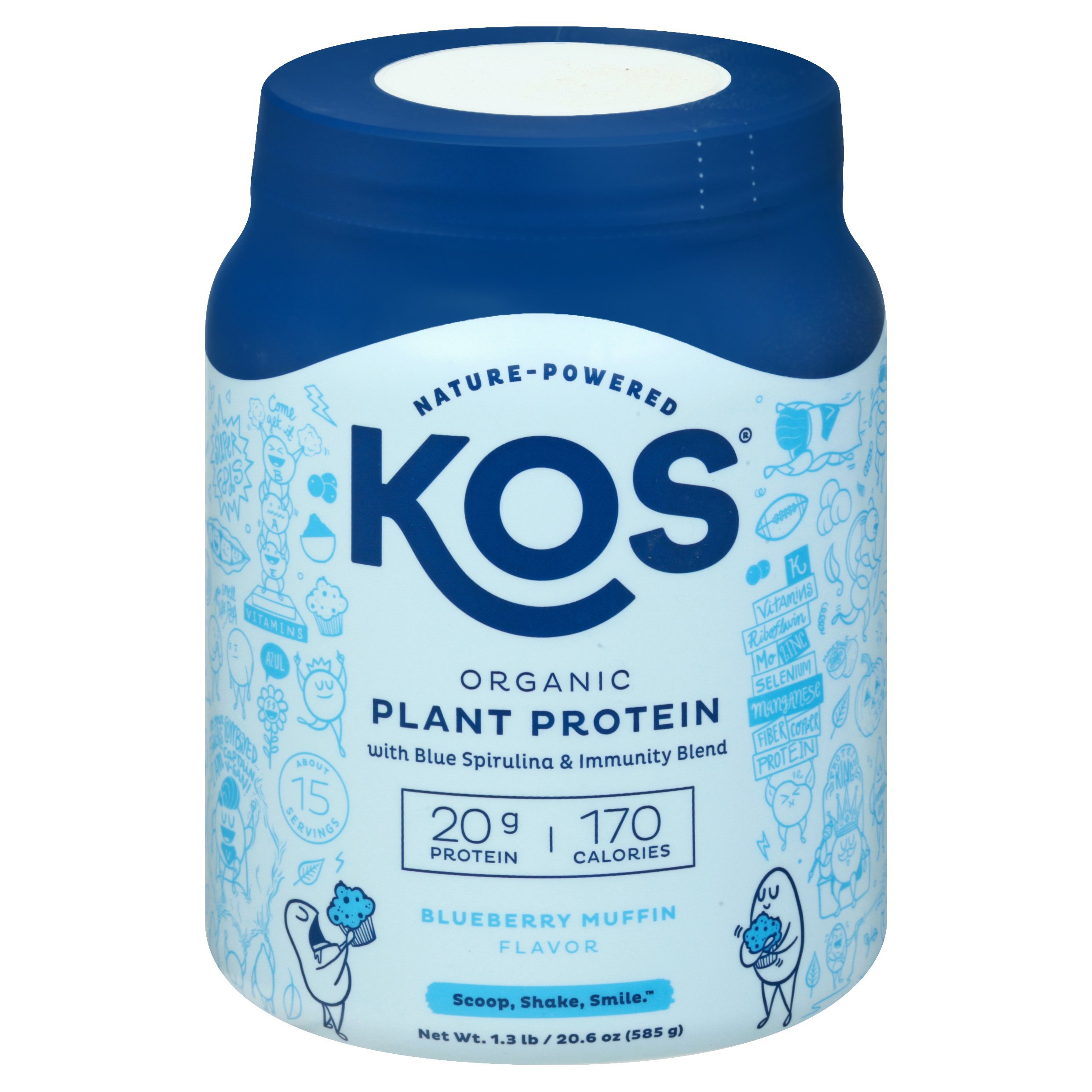 KOS Organic Blueberry Muffin Plant Protein - Shop Diet & fitness at H-E-B