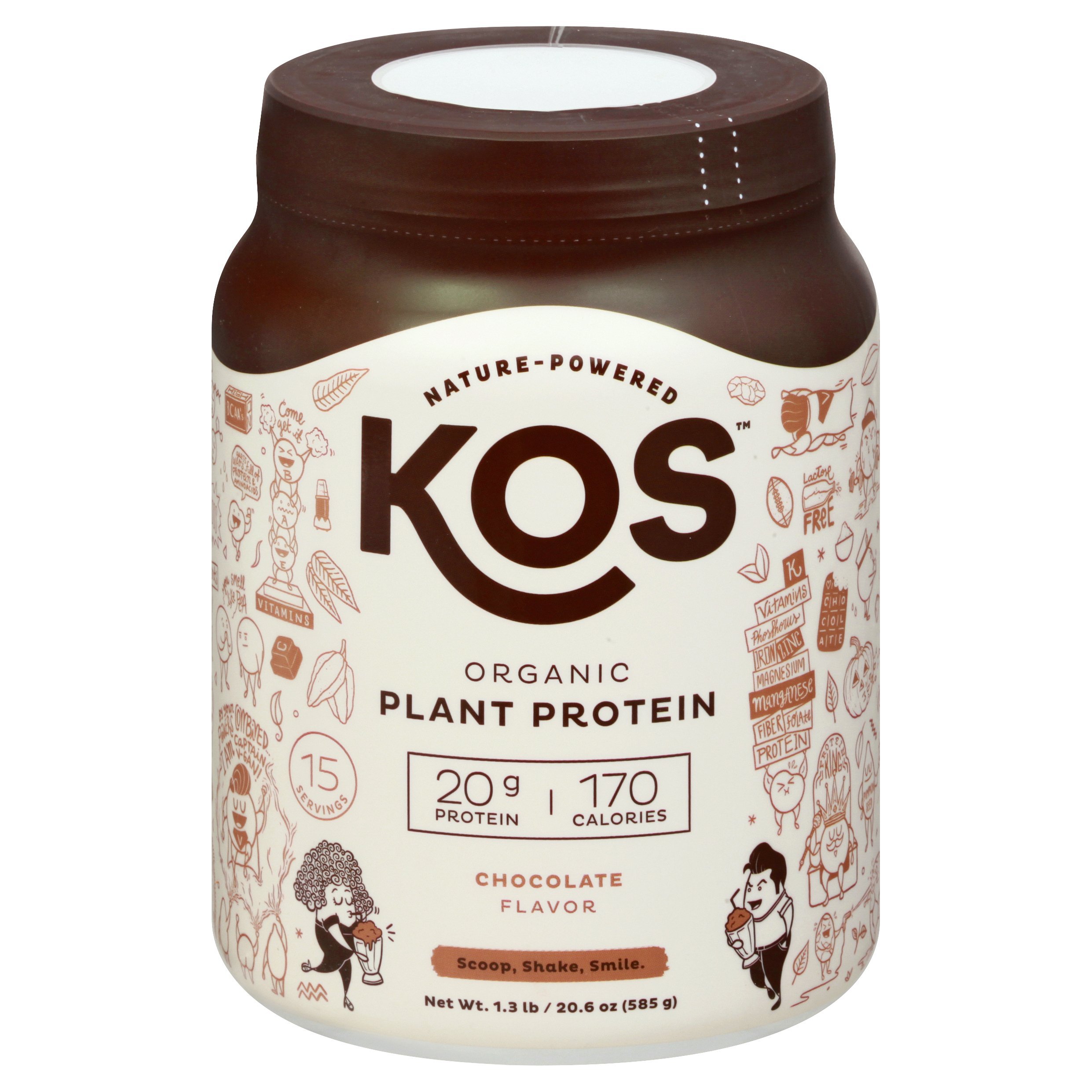 KOS Organic Chocolate Plant Protein - Shop Diet & fitness at H-E-B