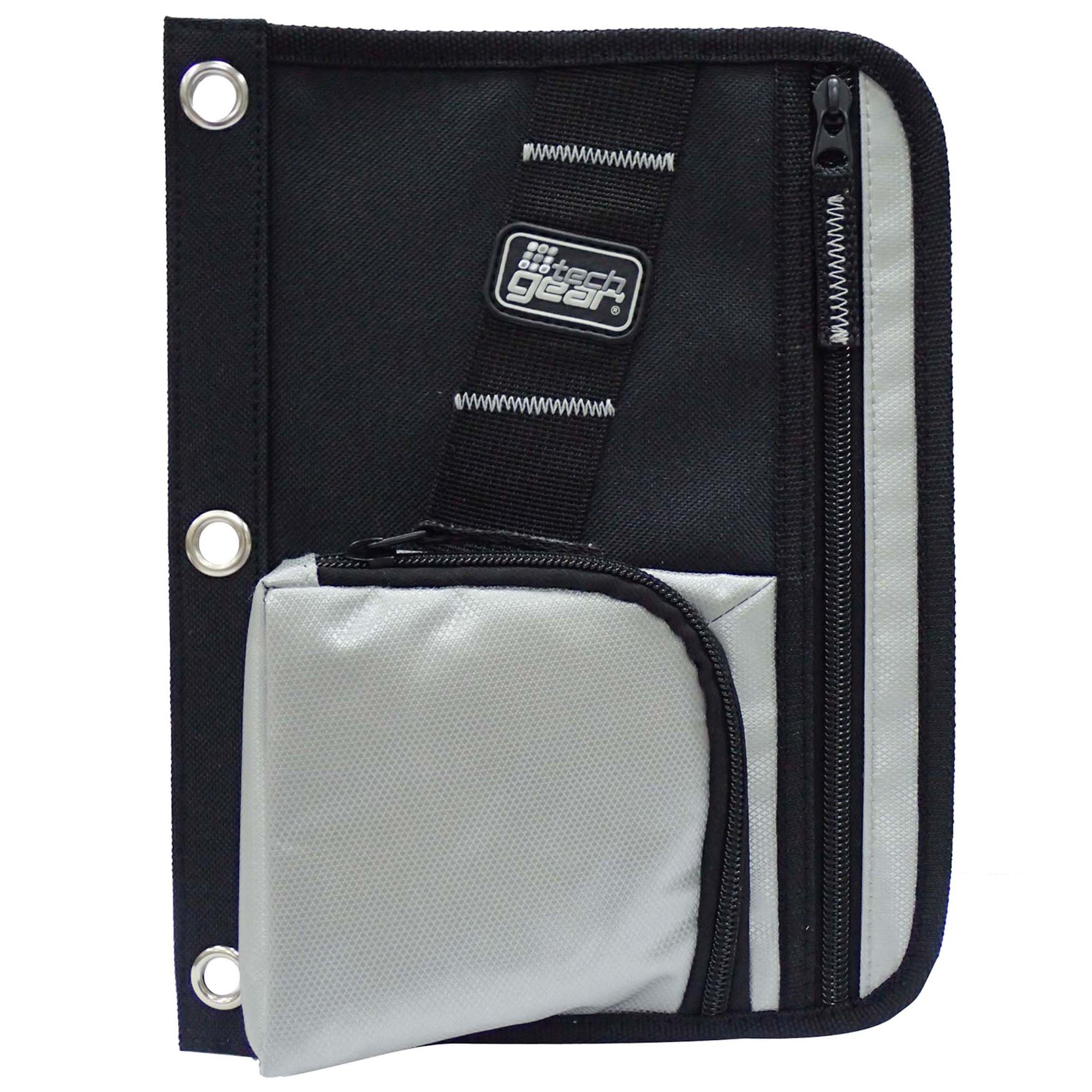 Tech Gear Black & Silver Puff Pocket Pouch - Shop Pencil cases at H-E-B