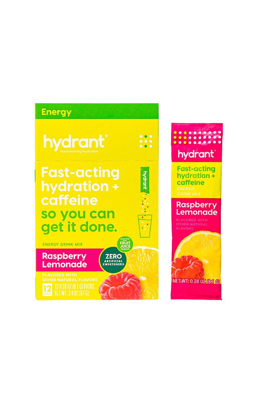 Hydrant Energy Drink Mix Packs - Raspberry Lemonade - Shop Diet ...