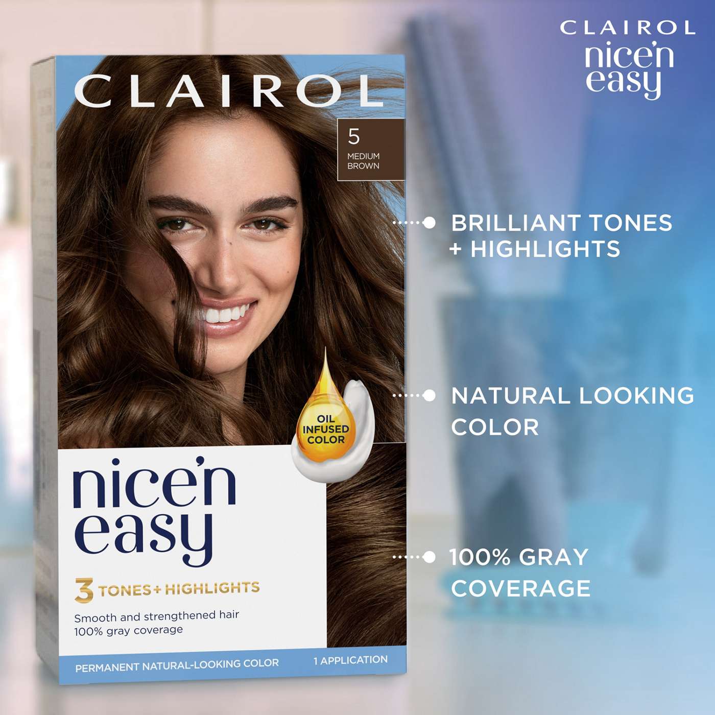 Clairol Nice 'N Easy Permanent Hair Color - 6A Light Ash Brown - Shop ...
