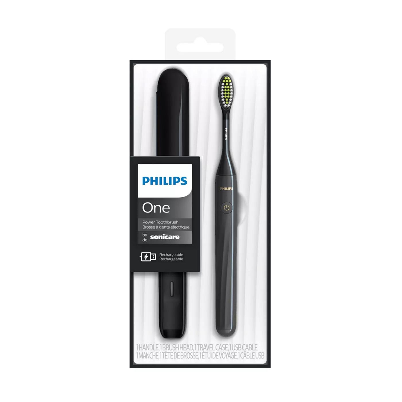 Philips One Rechargeable Power Toothbrush - Black - Shop Toothbrushes ...