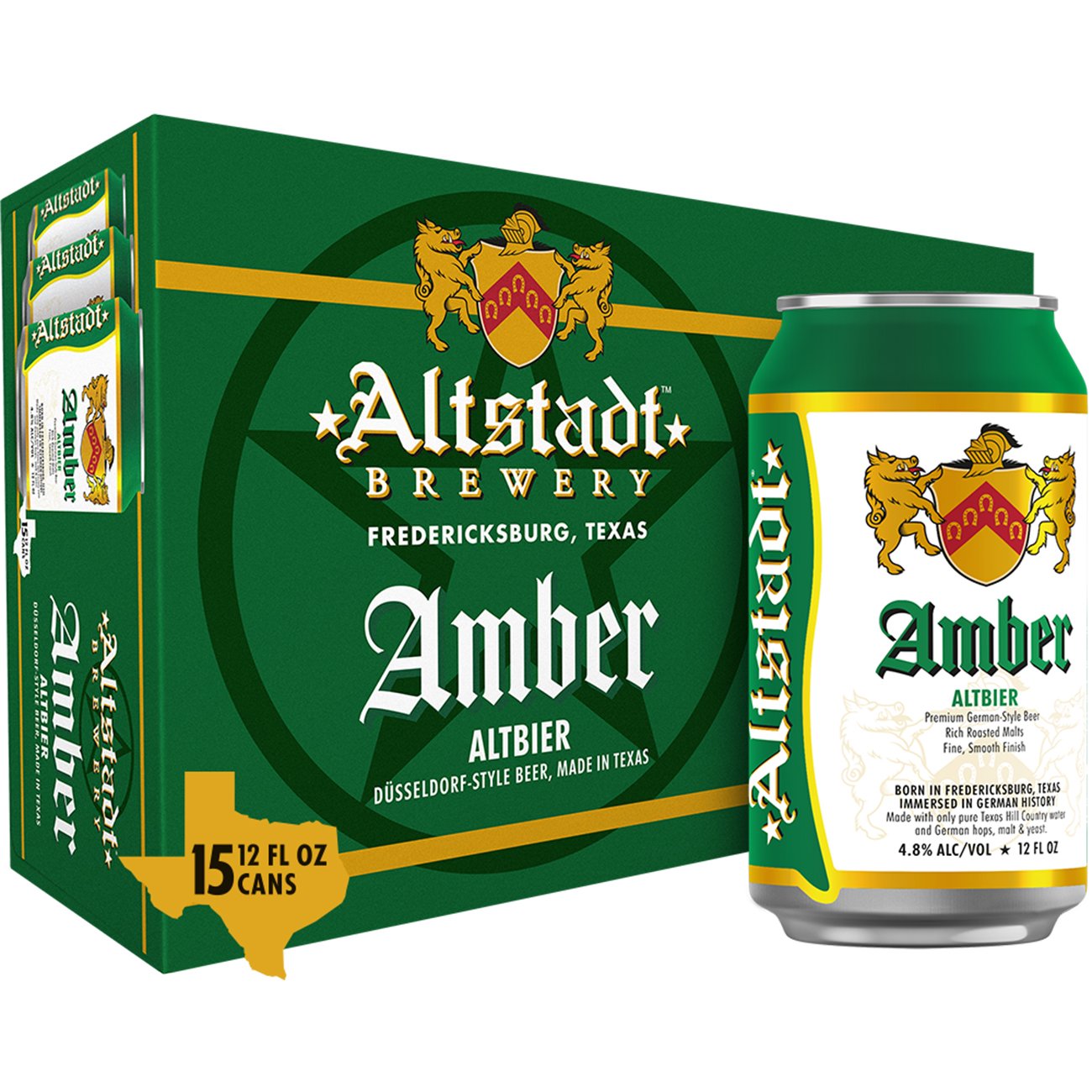 Altstadt Amber Altbier Craft Beer 15 pk Cans - Shop Beer at H-E-B