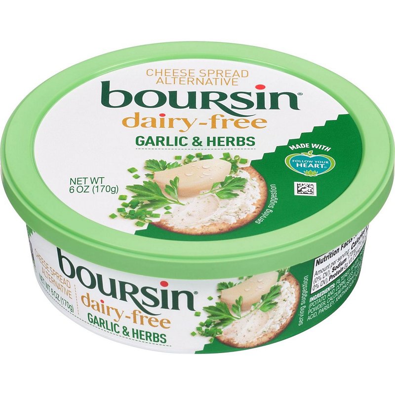 Boursin Dairy Free Garlic & Herb Cheese Spread - Shop Cheese at H-E-B Boursin Dairy Free Garlic & Herb Cheese Spread - Shop Cheese at H-E-B
