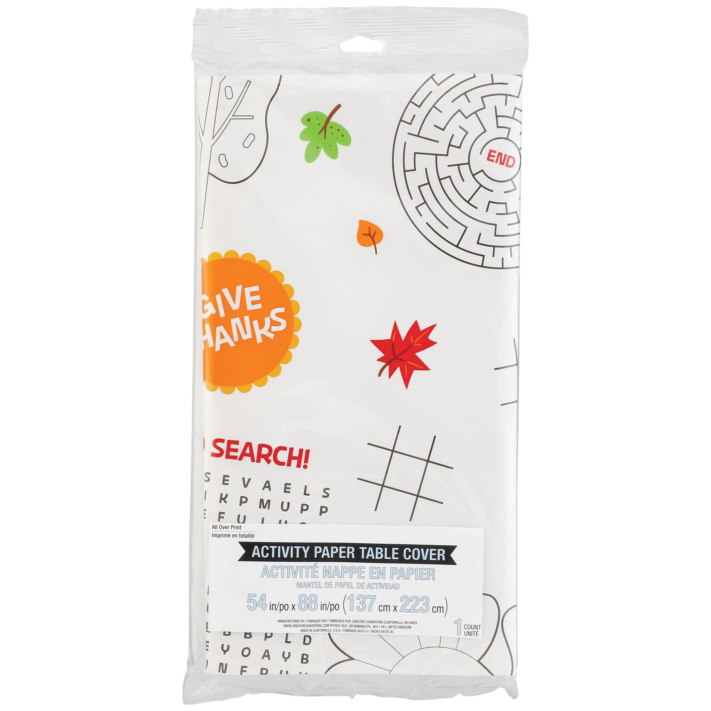 Creative Converting Thanksgiving Activity Paper Table Cover - Shop ...
