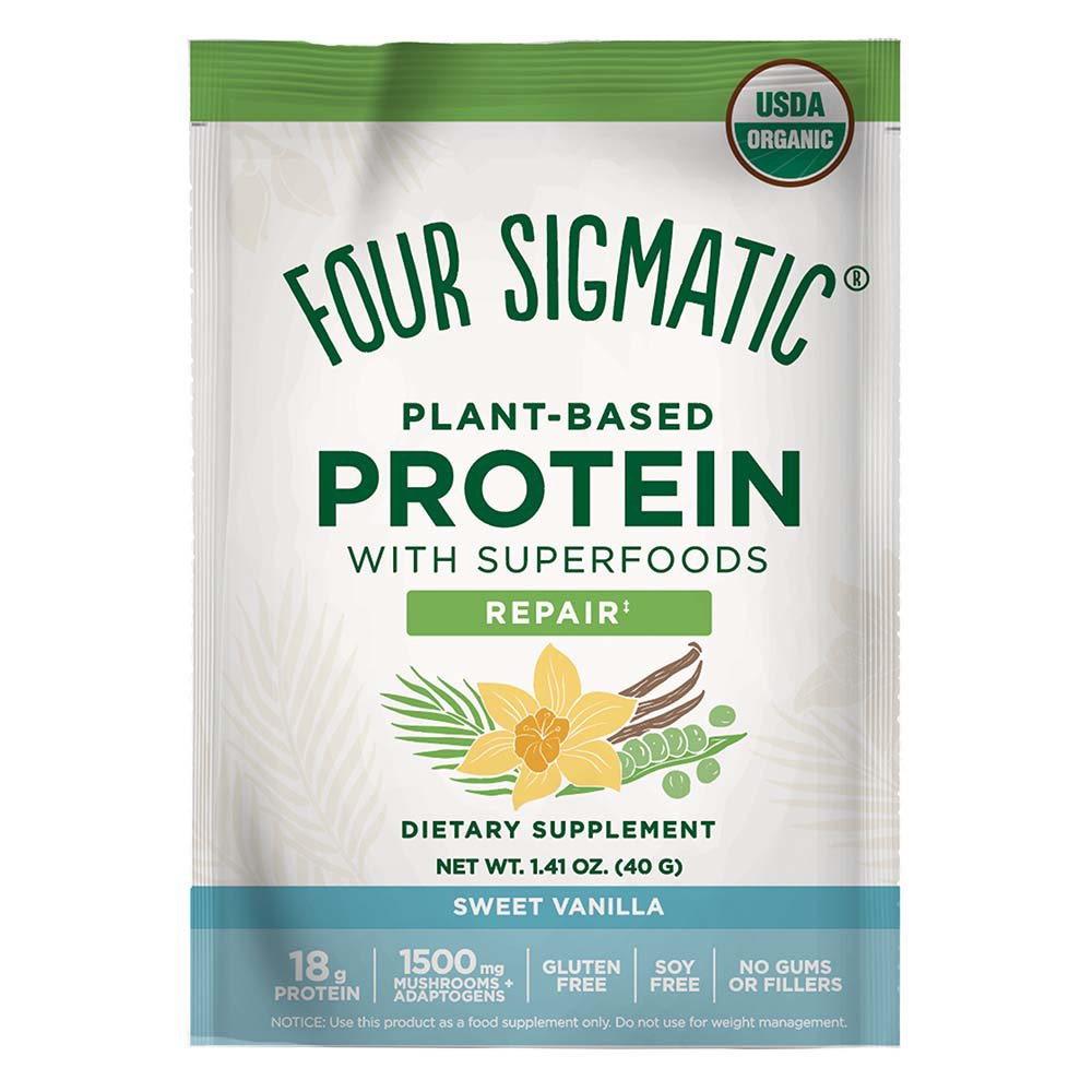 Four Sigmatic Plant-Based 18g Protein Powder Packet - Sweet Vanilla ...