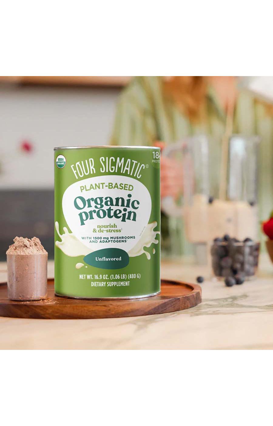 Four Sigmatic Plant-Based Organic 18g Protein Powder - Unflavored ...